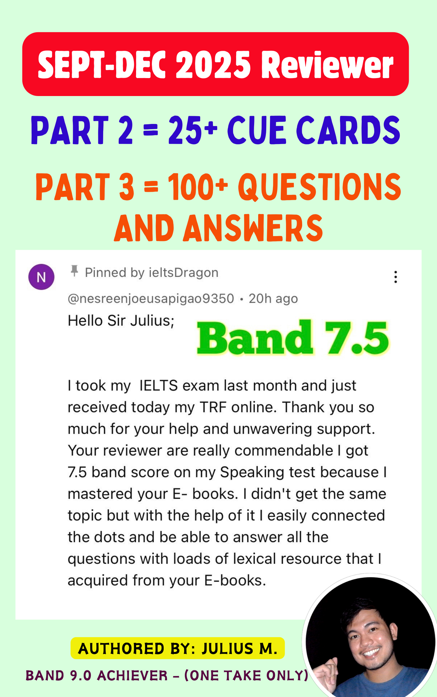 Recent CUE CARDS and PART 3 Practice Questions and Answers SEPT-DEC 2025 - Payhip