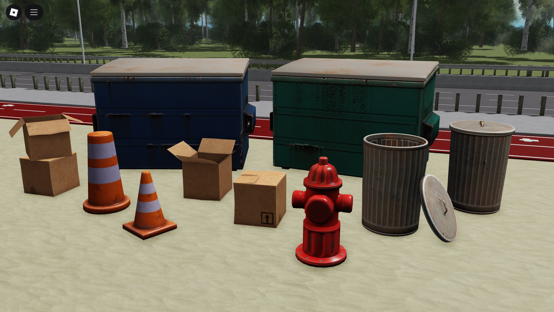 City Street Trash & Containers Pack – Roblox Urban Assets