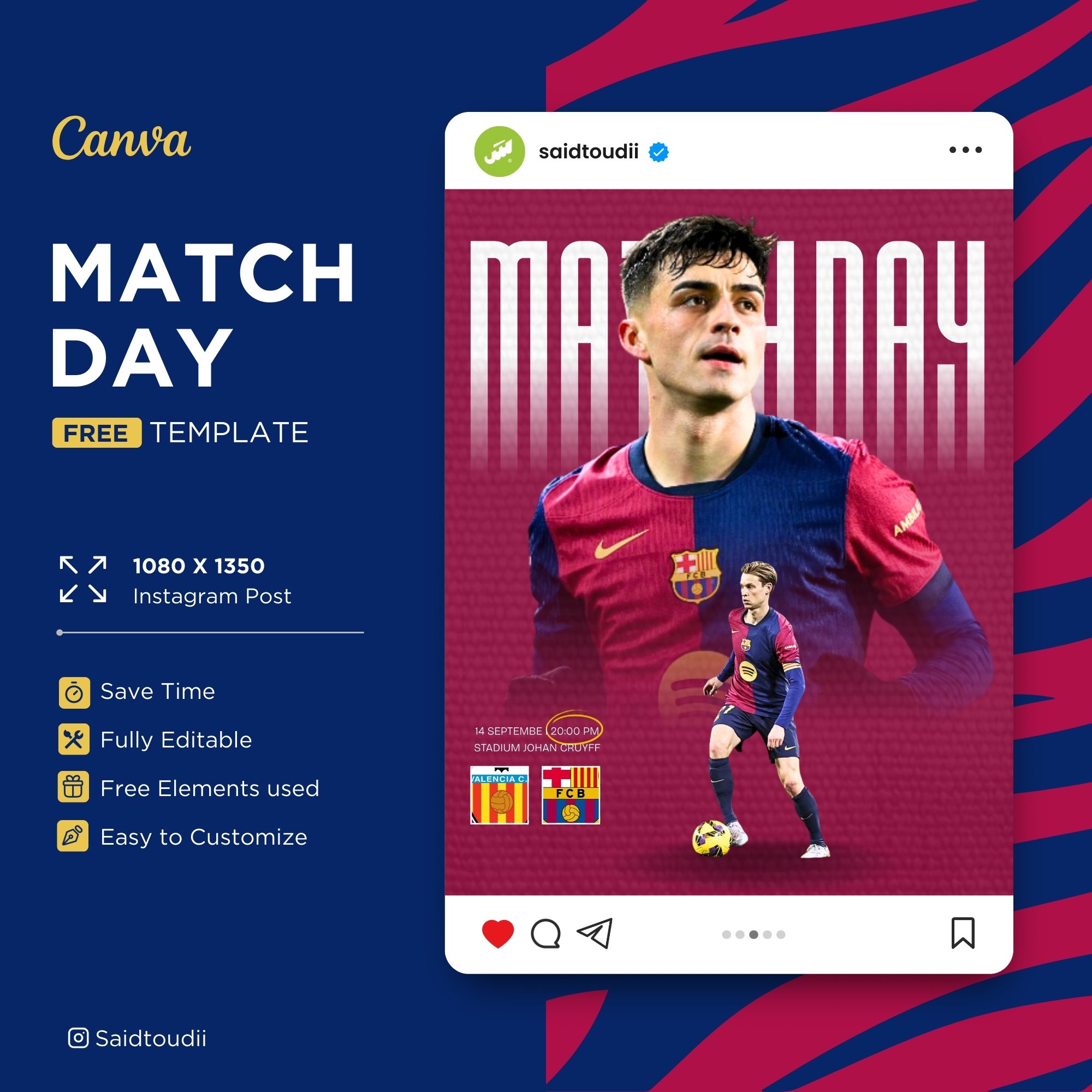 Match Day canva template - Payhip