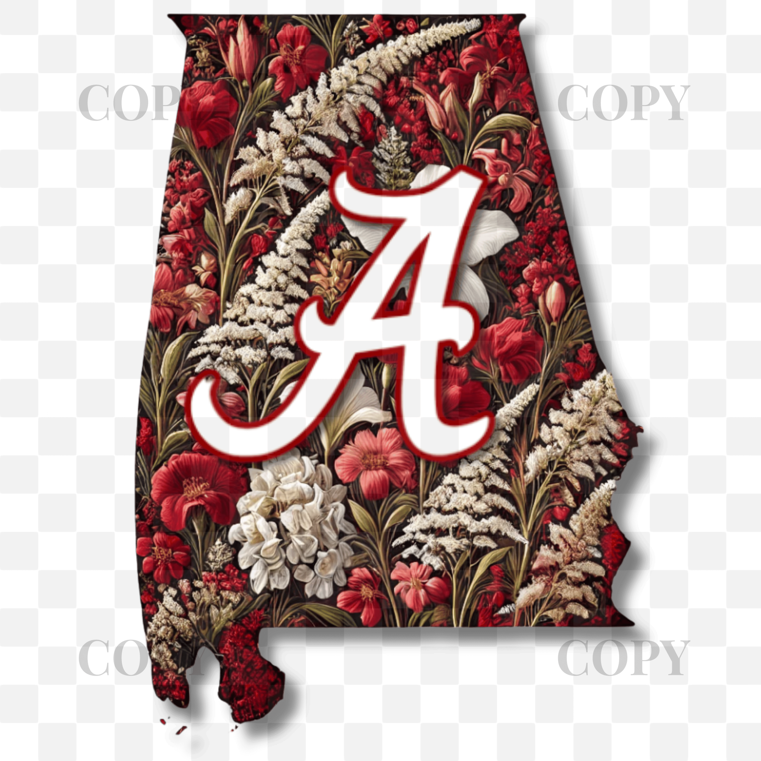 Alabama Roll Tide Floral PNG | State Design Digital Download - Payhip