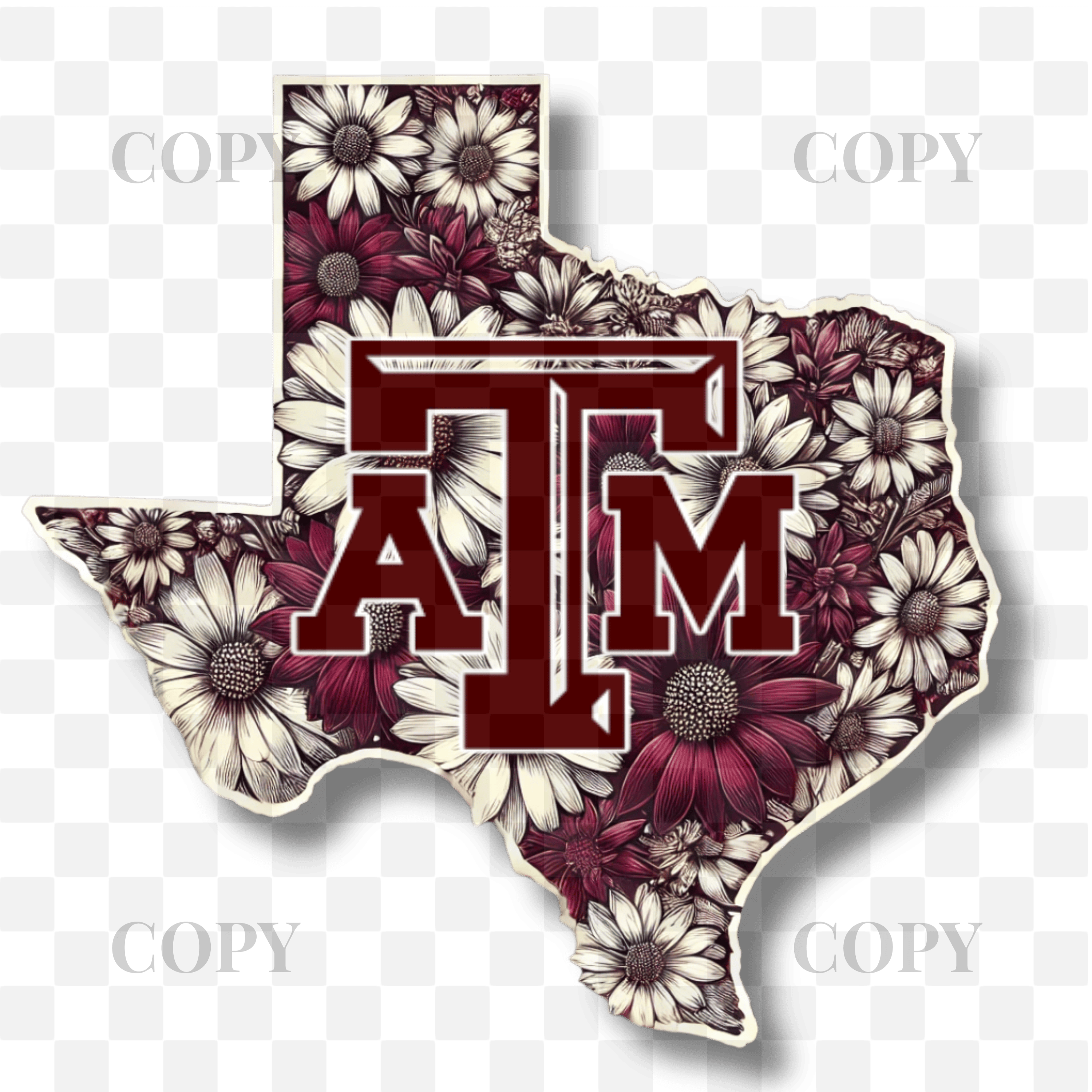 Texas A&M Aggies Floral PNG | State Design Digital Download - Payhip