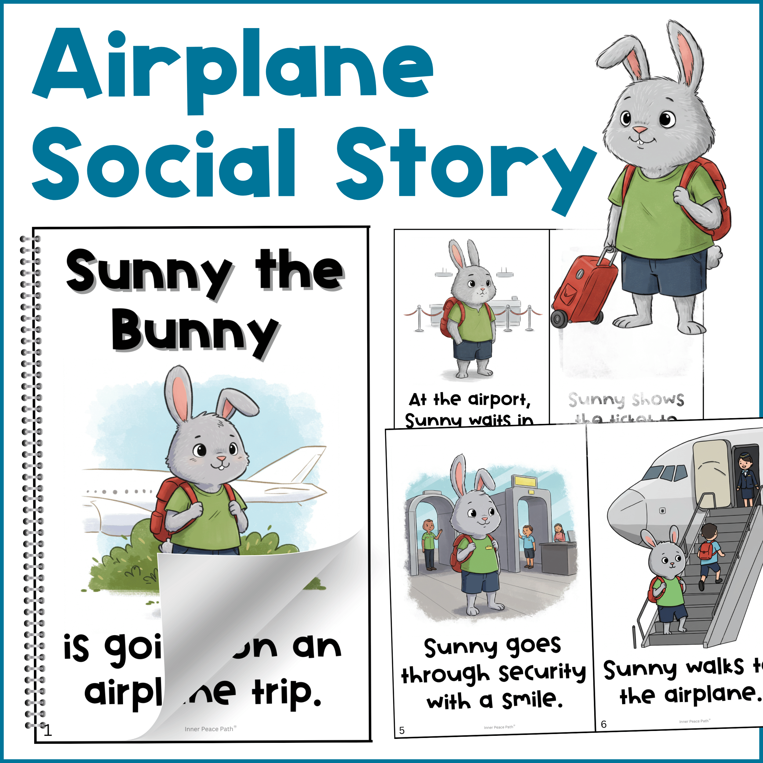 Airplane Social Story | Flying Going On An Airplane | Airplane Ride ...
