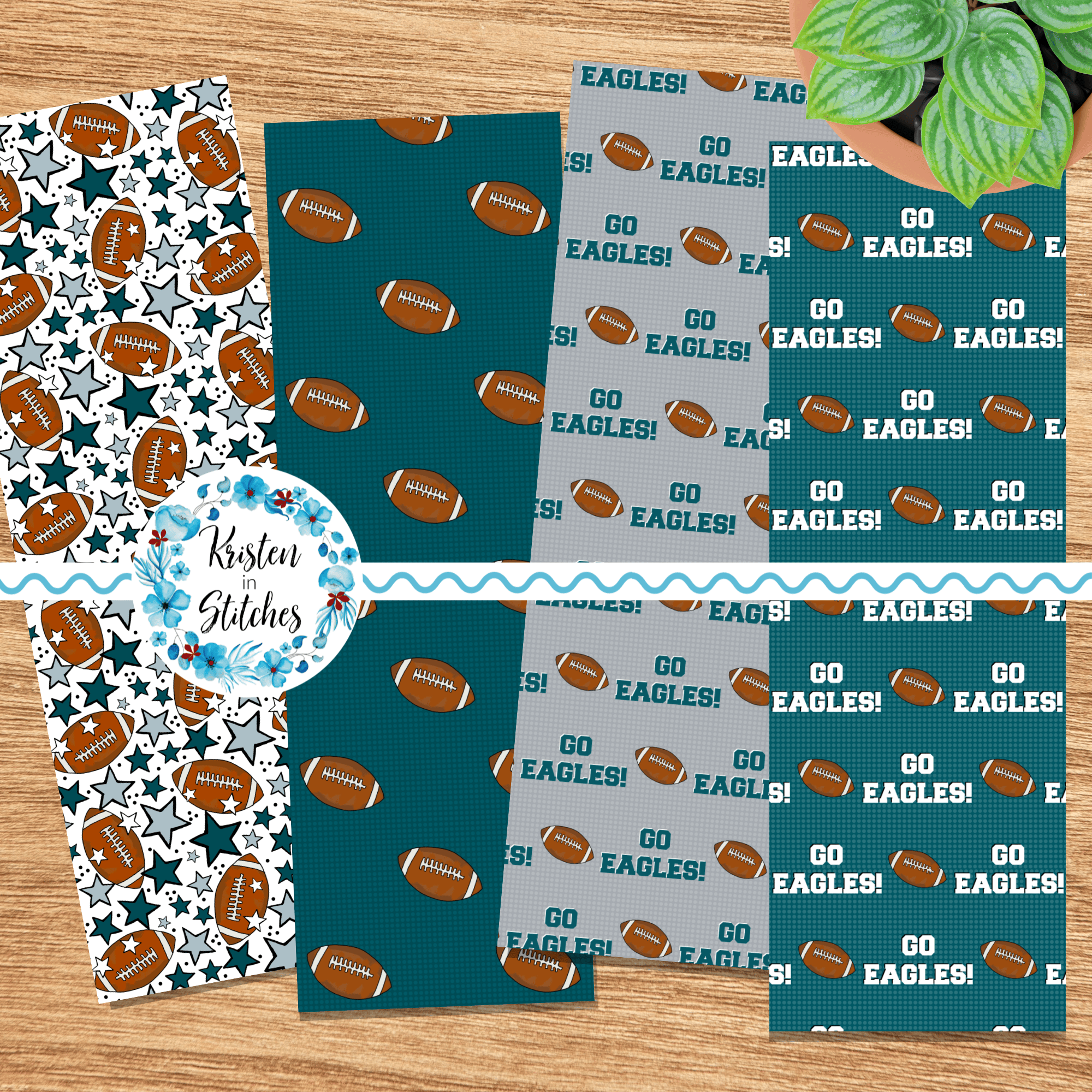 Football Printable Bookmarks Sheet 2x6 Print and Cut PDF PNG Craft ...