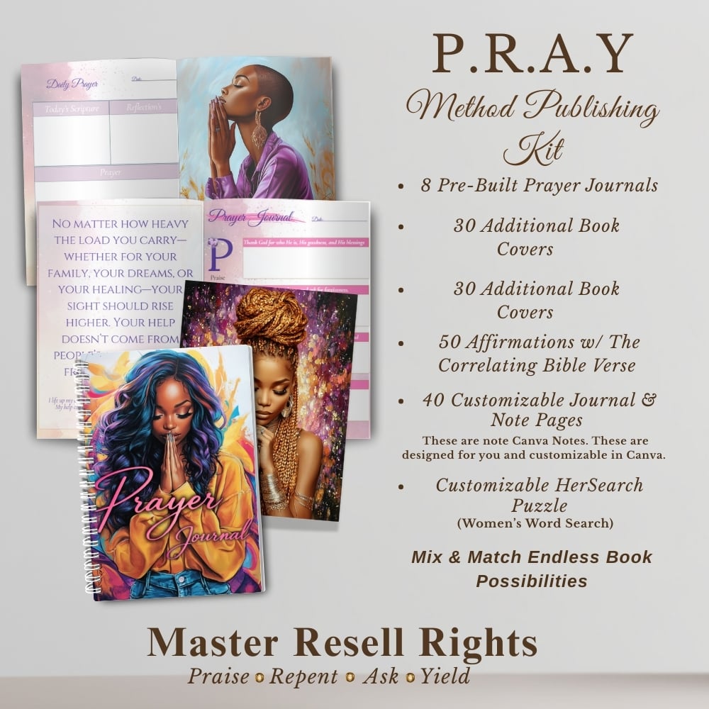 The P R A Y Method Prayer Journal Publishing Kit Master Resell Rights