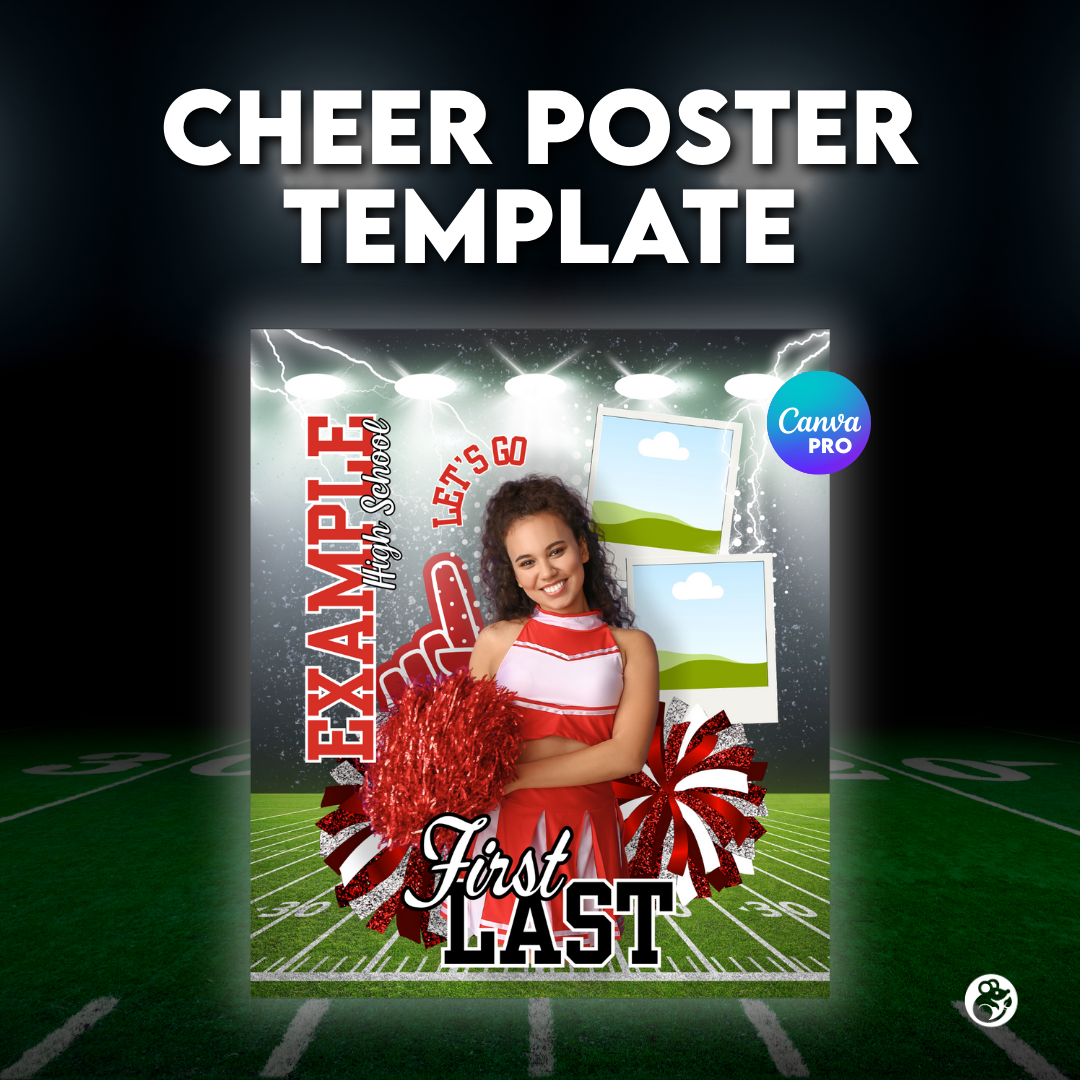 Cheerleading Canva Template | Editable Cheer Team Poster | Senior Cheer ...
