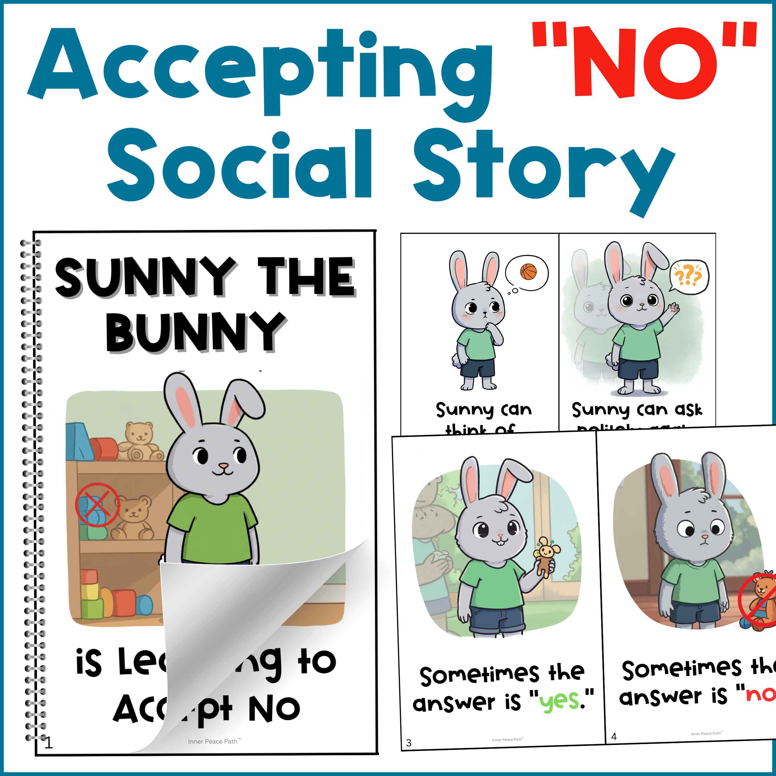 Accepting No Social Story | Not Getting My Way | Self-control Self ...