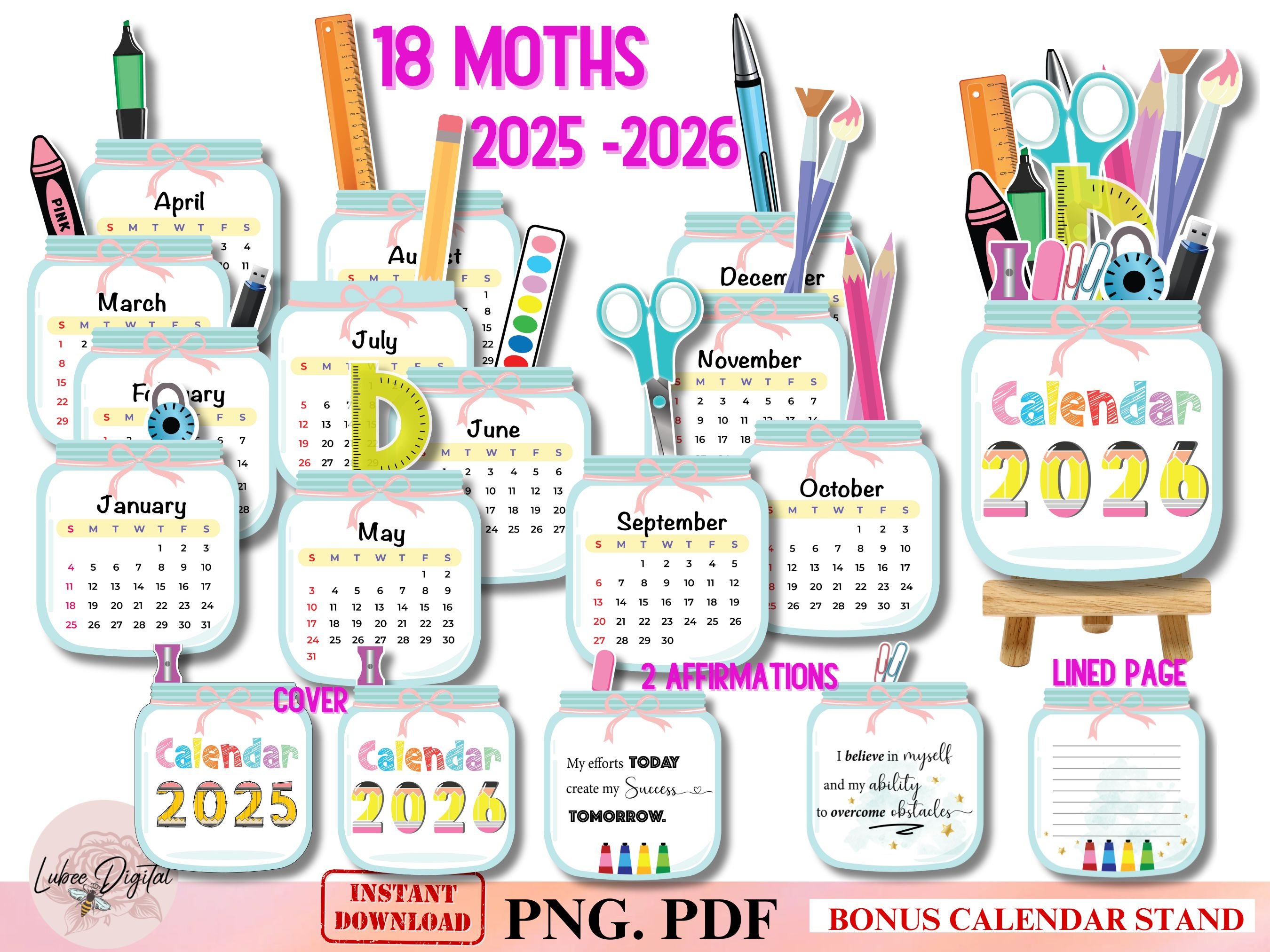 2025-2026 Desk Teacher Calendar Printable Calendar,School Calendar ...