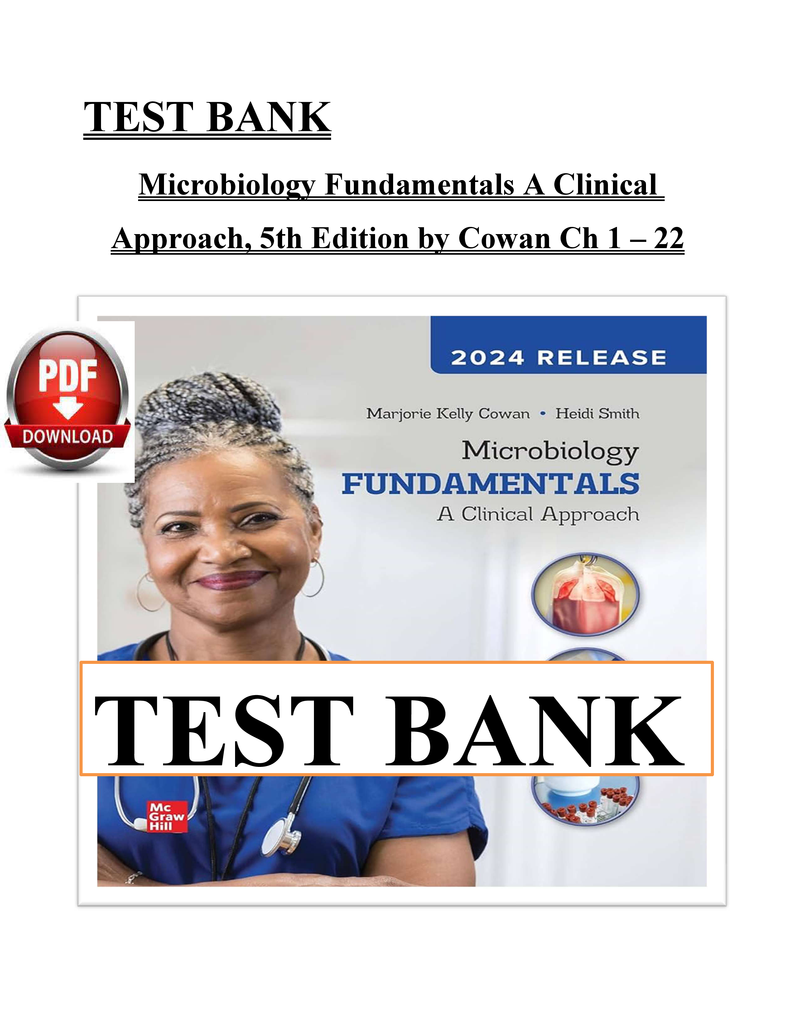 Test Bank – Microbiology Fundamentals: A Clinical Approach 2024 Release ...