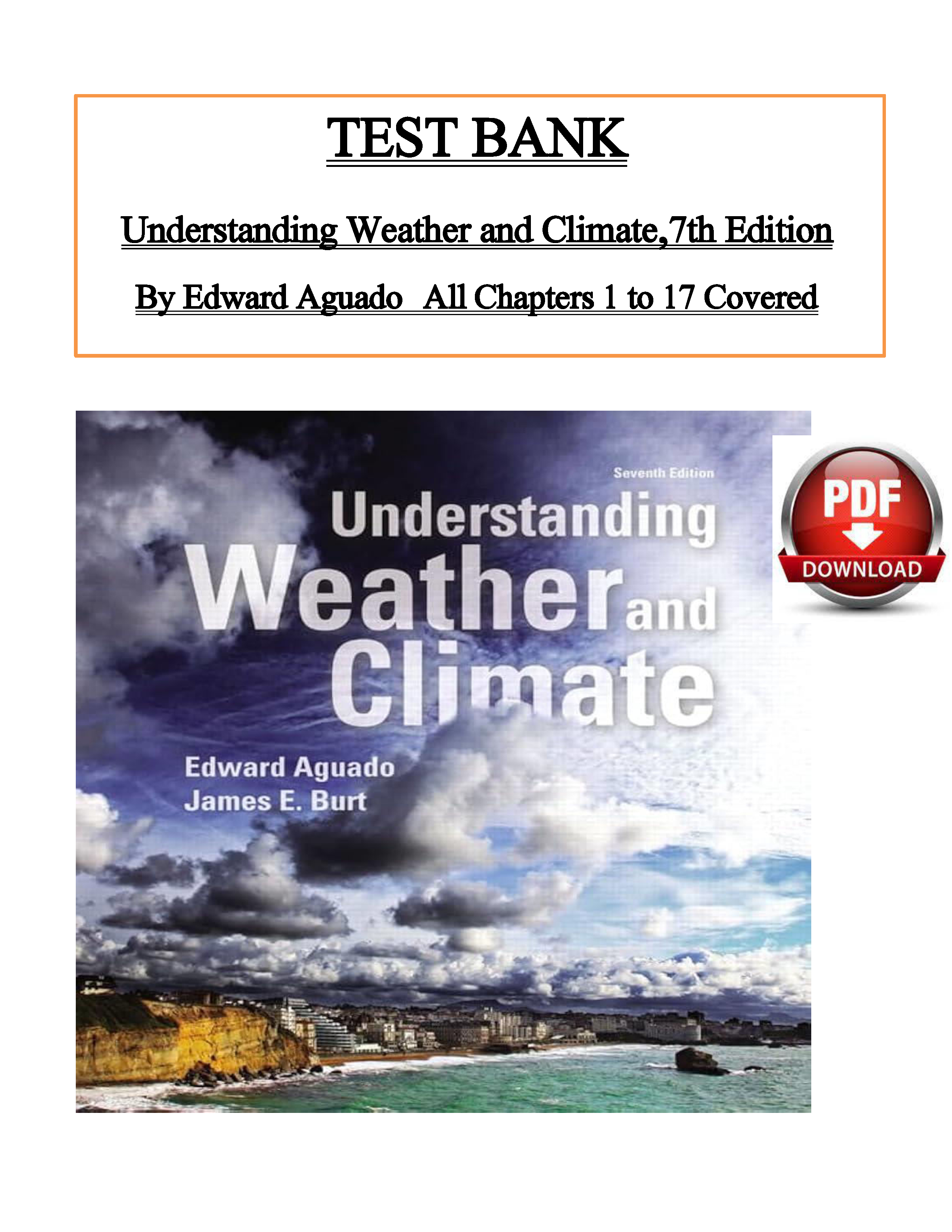 Test Bank – Understanding Weather and Climate 7th Edition | (Chapters 1 ...