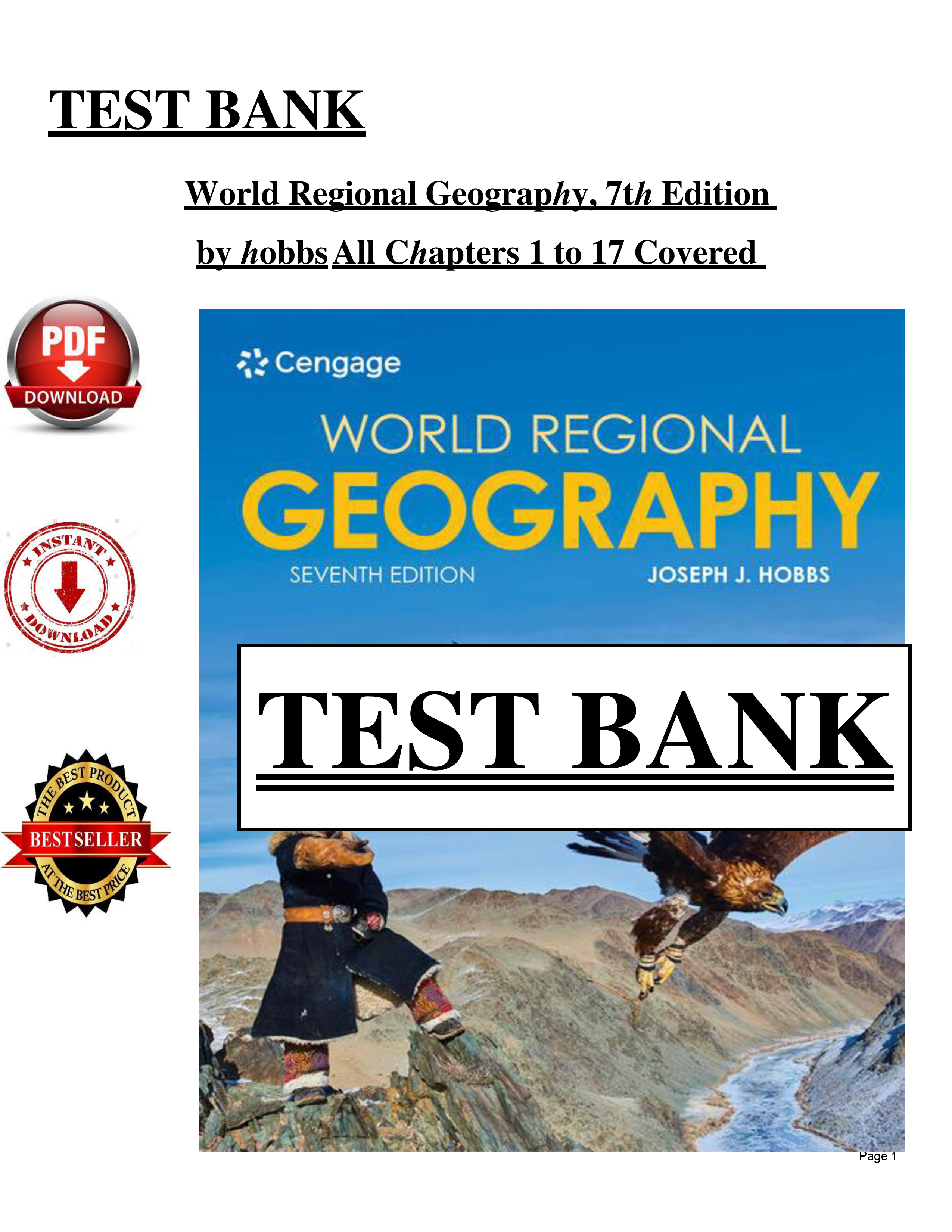 Test Bank – World Regional Geography 7th Edition | PDF - Payhip