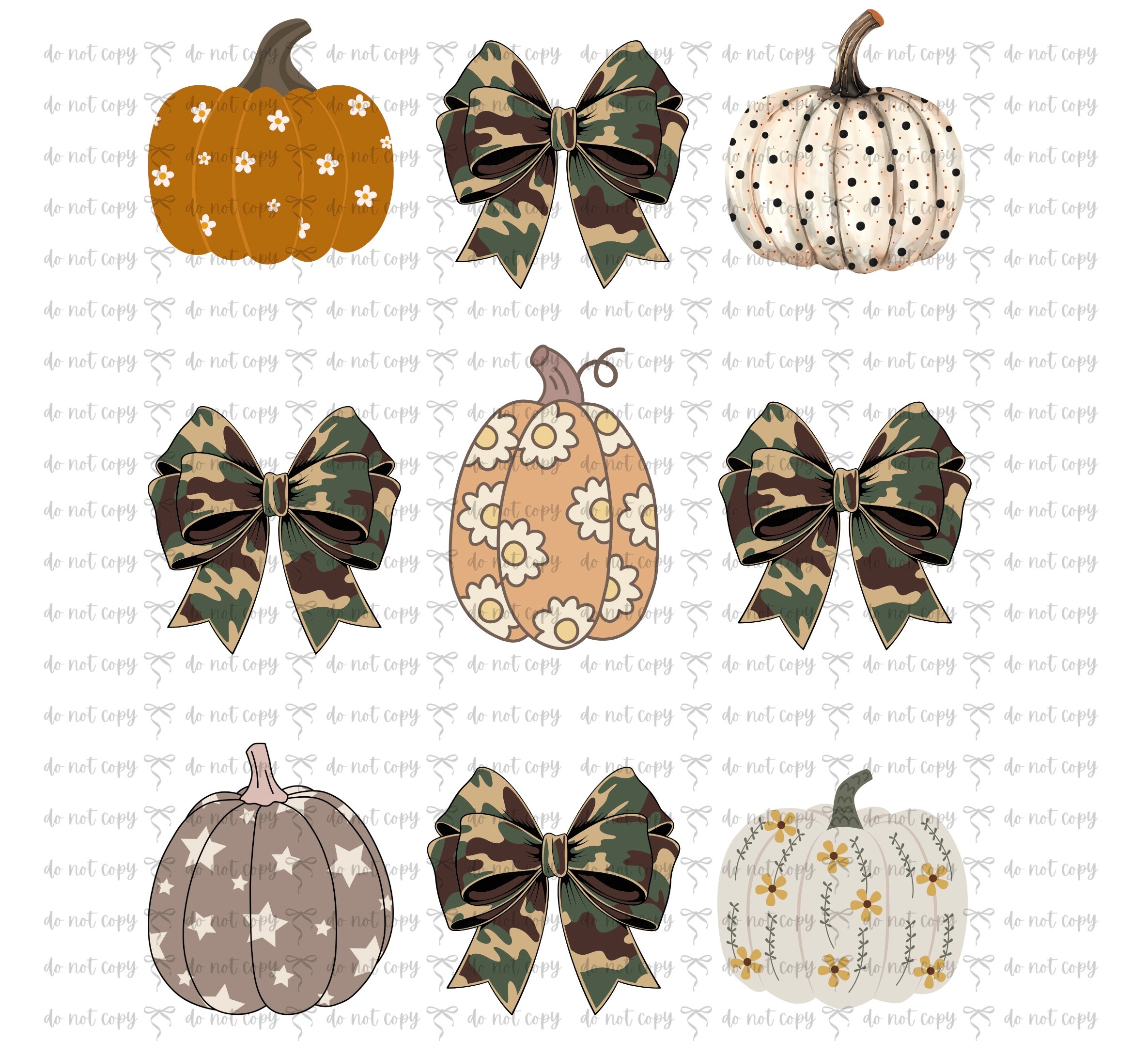 camo bows & pumpkins PNG - Payhip