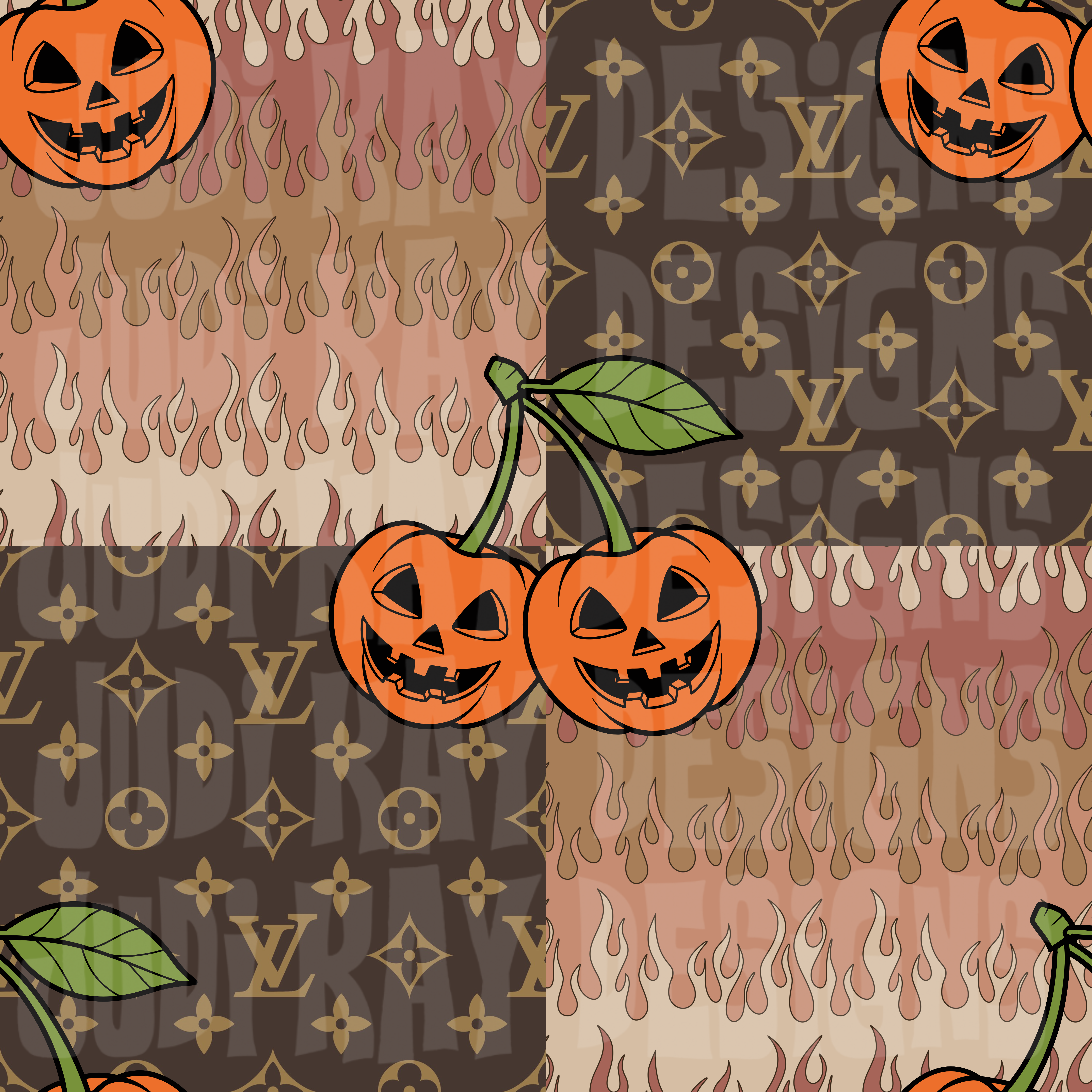 Boujee flames pumpkins seamless - Payhip