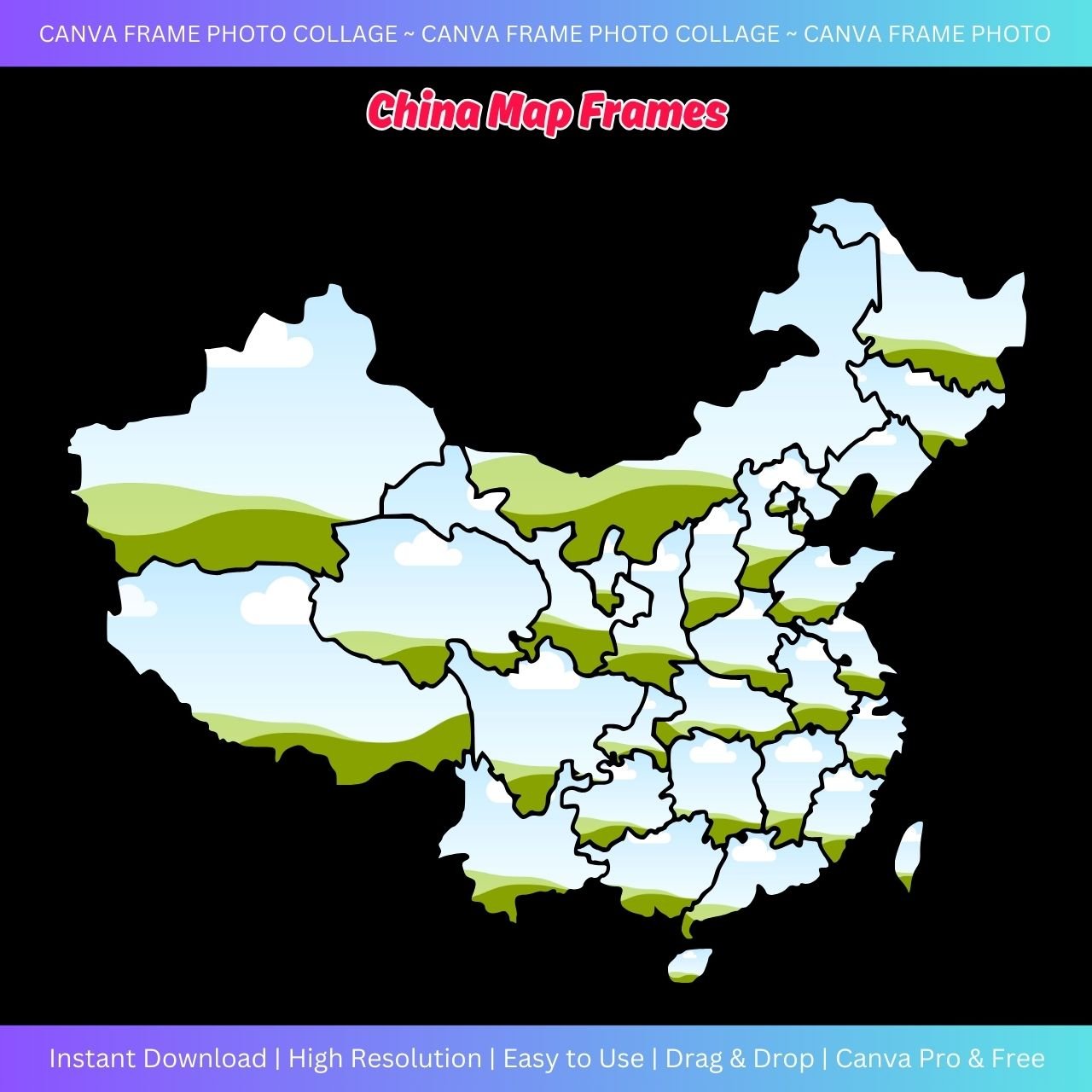 Create your Frame - World Map Frames - Payhip