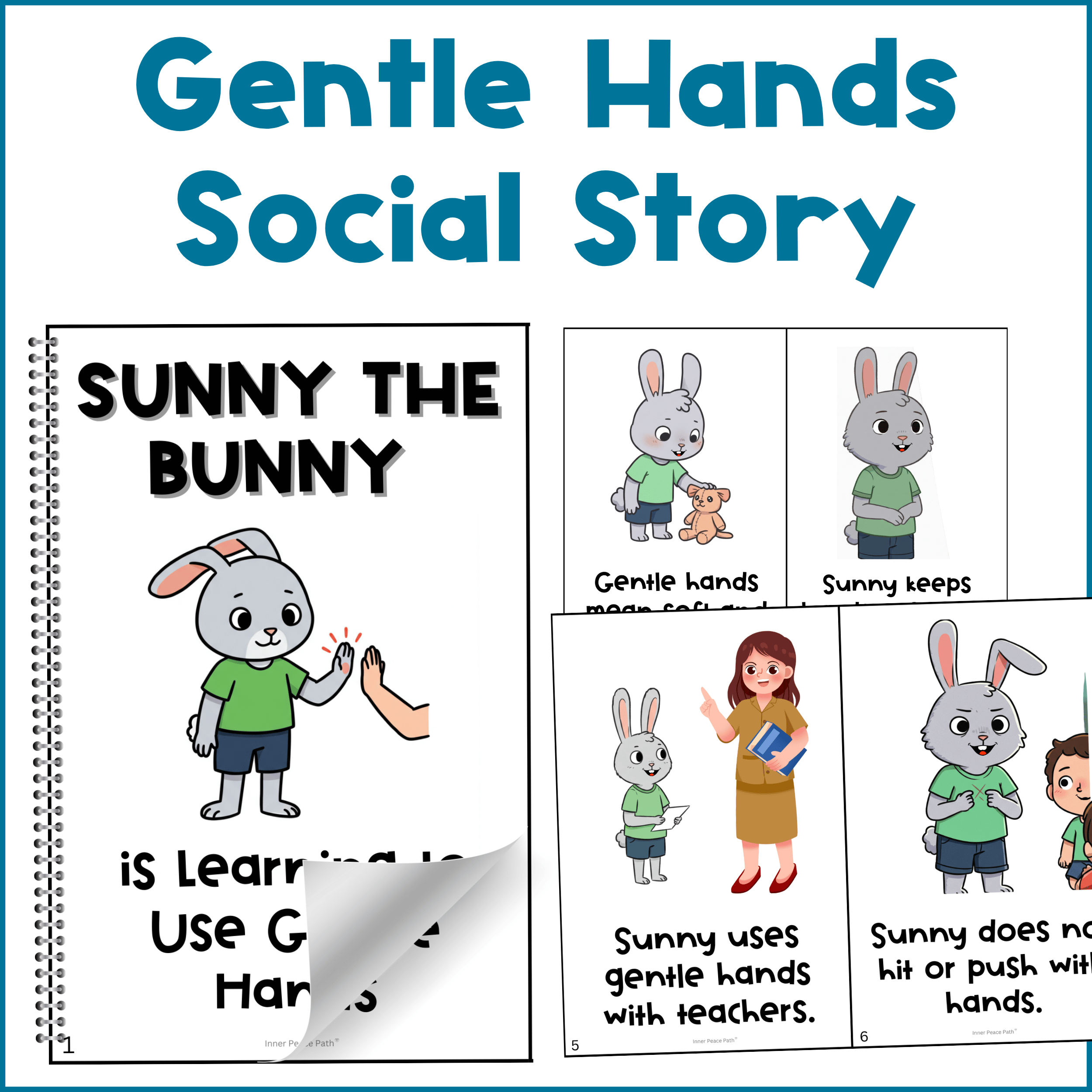 Gentle Hands Social Story No Hitting Visual No Throwing Things ...