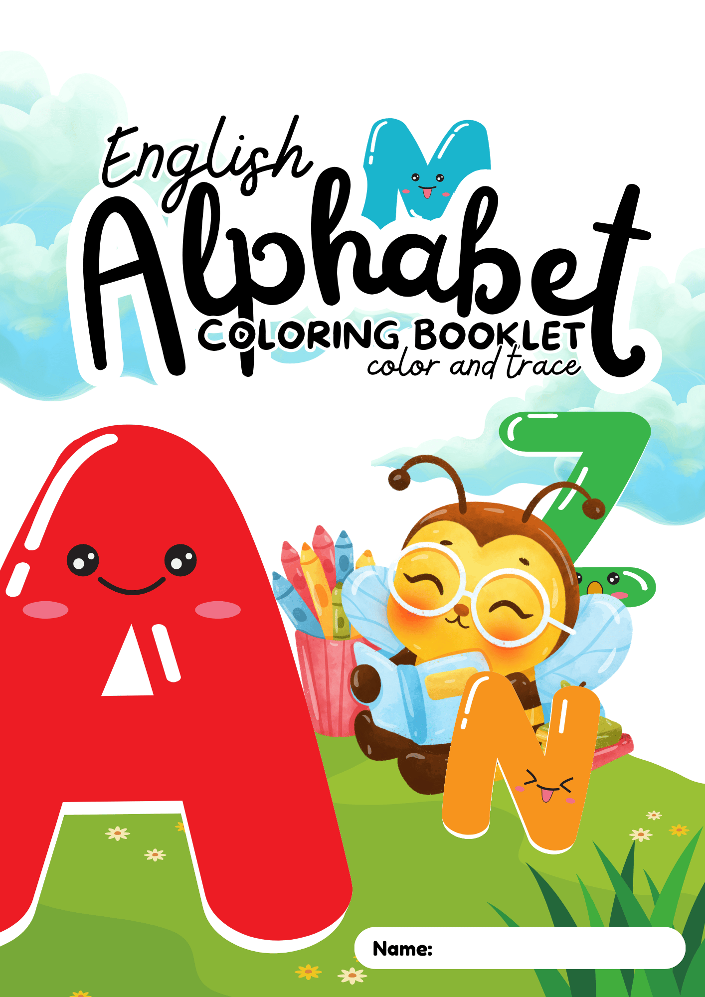 ABC Color & Trace Workbook: Coloring and Handwriting Practice Pages for ...