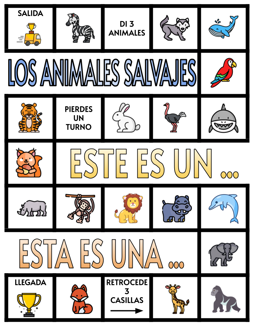 Animales Salvajes - Juego de Mesa x 2 - Payhip