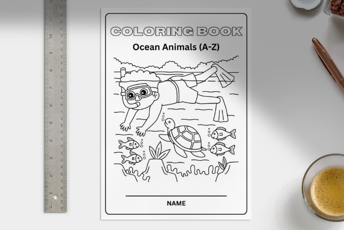 Ocean Life Coloring Book for Kids: Fun Underwater Adventures with Sea ...