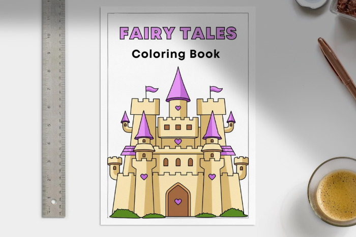 Fairy Tales Coloring Book for Kids: Magical Princesses, Castles ...