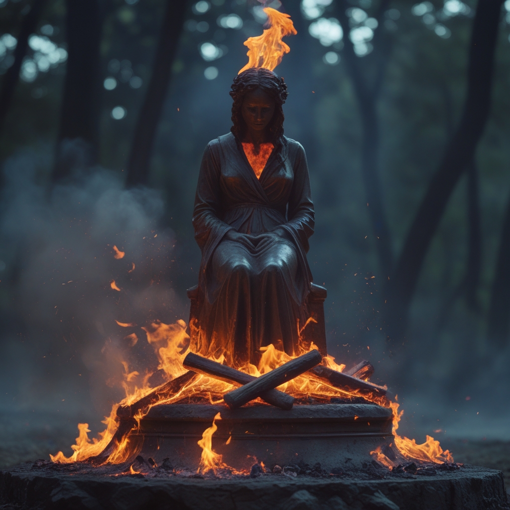 Burning statue sculpture - Payhip