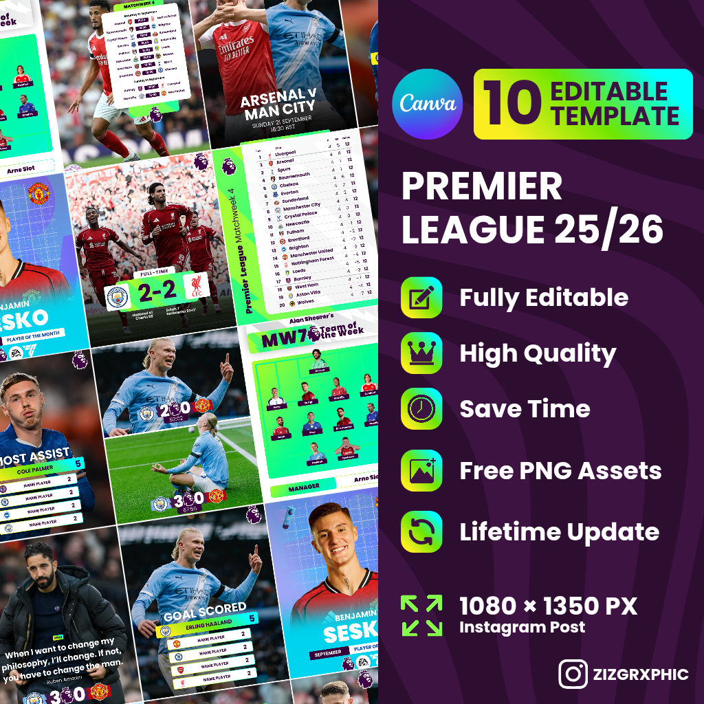 10 Canva Templates - PREMIER LEAGUE - Payhip