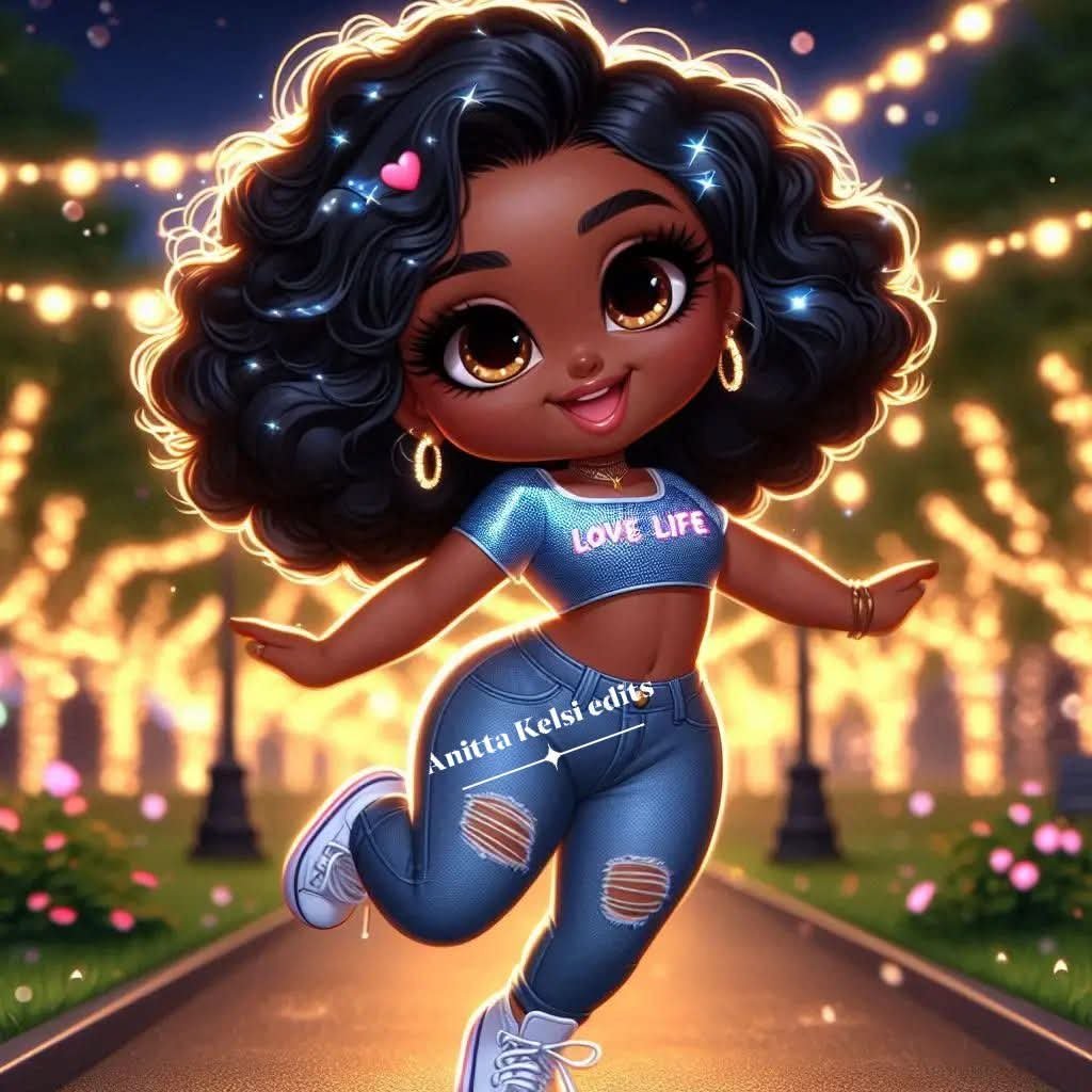 Cute Melanin Chibi Girl Digital Art - Payhip