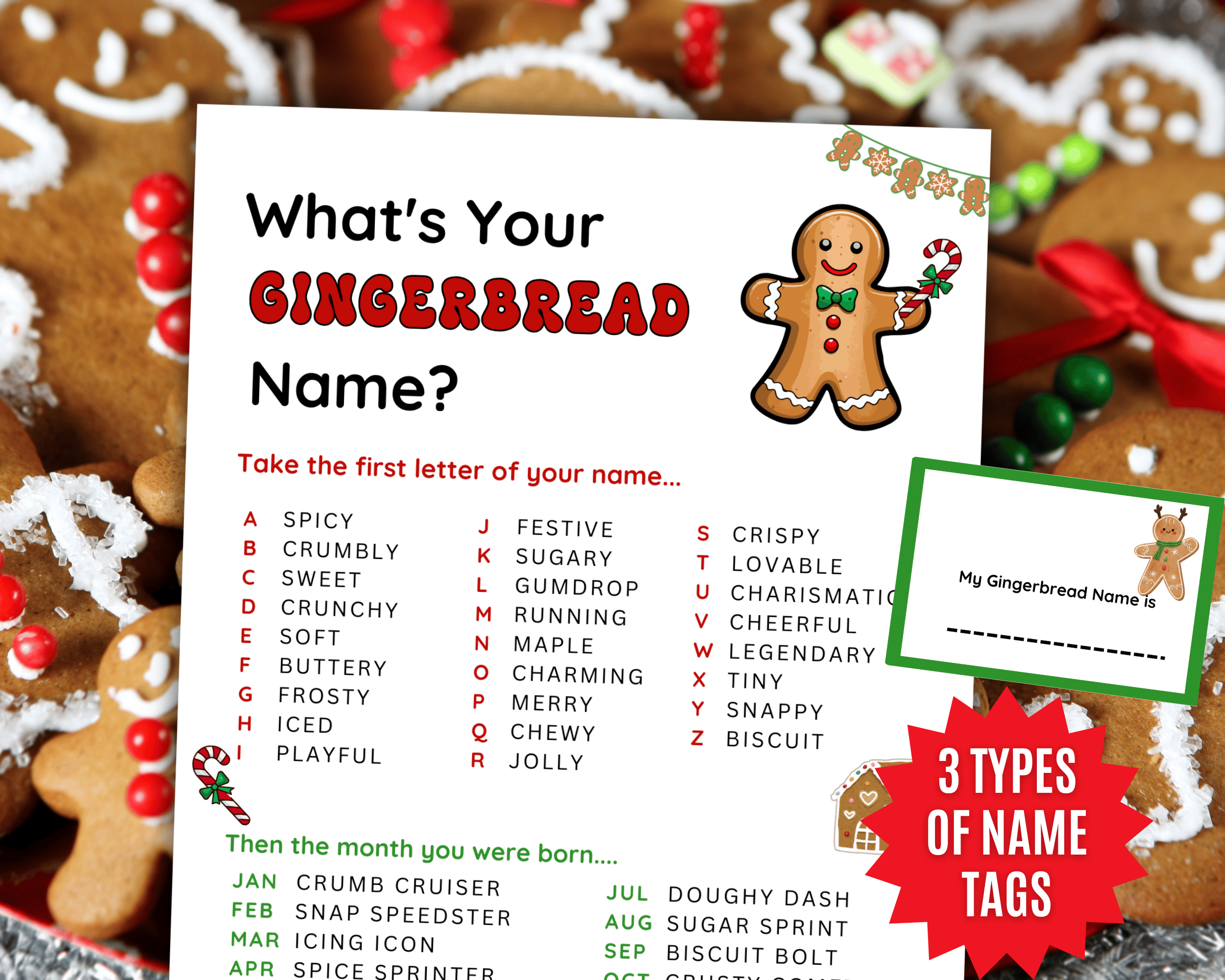 What's Your Gingerbread Name Game - Payhip