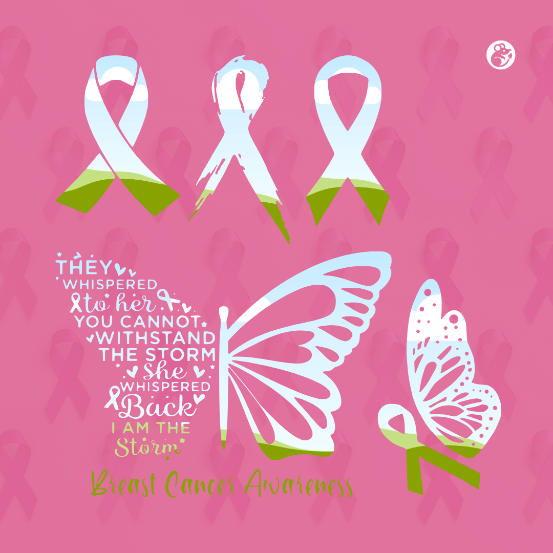 Breast Cancer Awareness Canva Frame Bundle – 10 Pink Ribbon PNG Frames ...