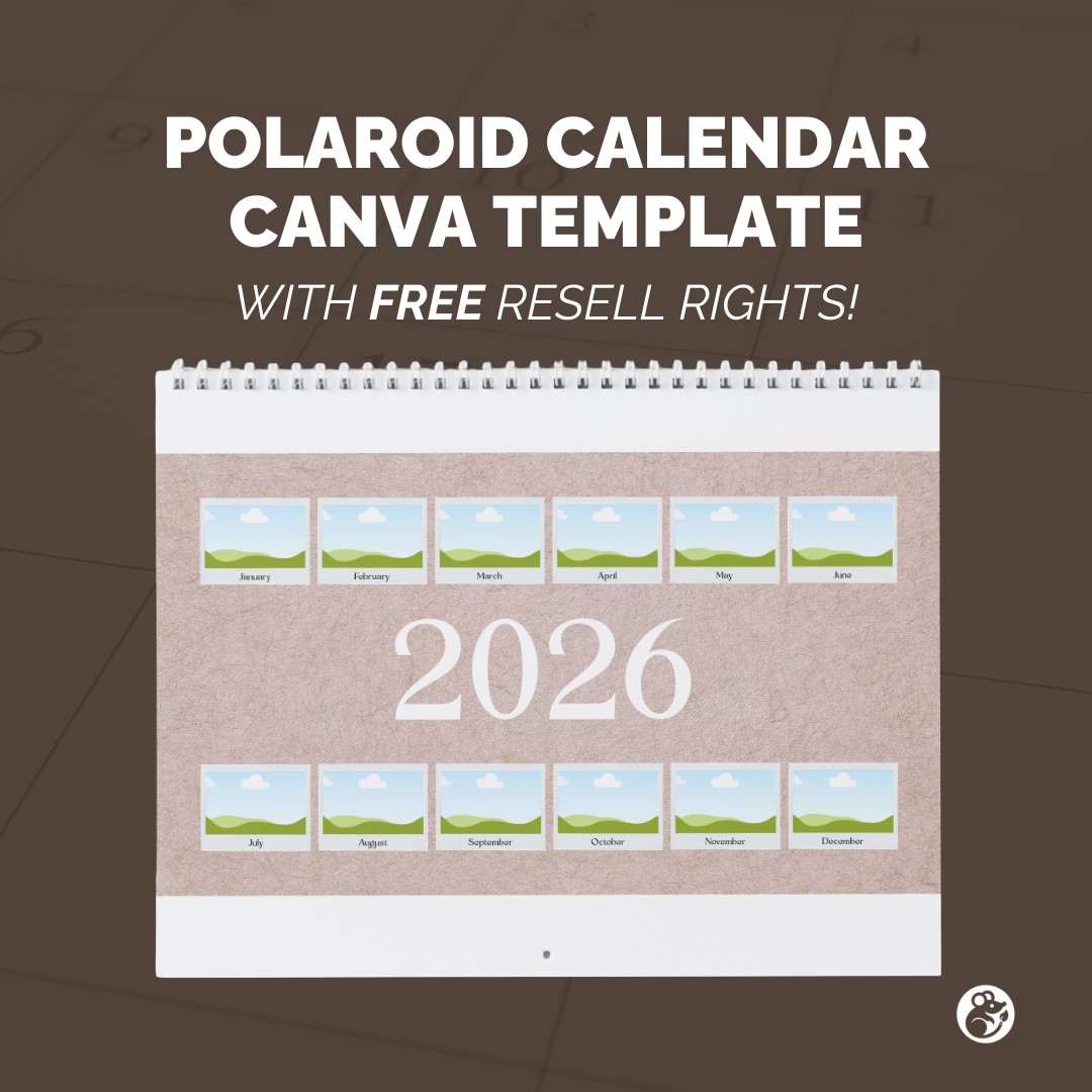 Free Polaroid Calendar Template | Canva Free | Full Resell Rights - Payhip