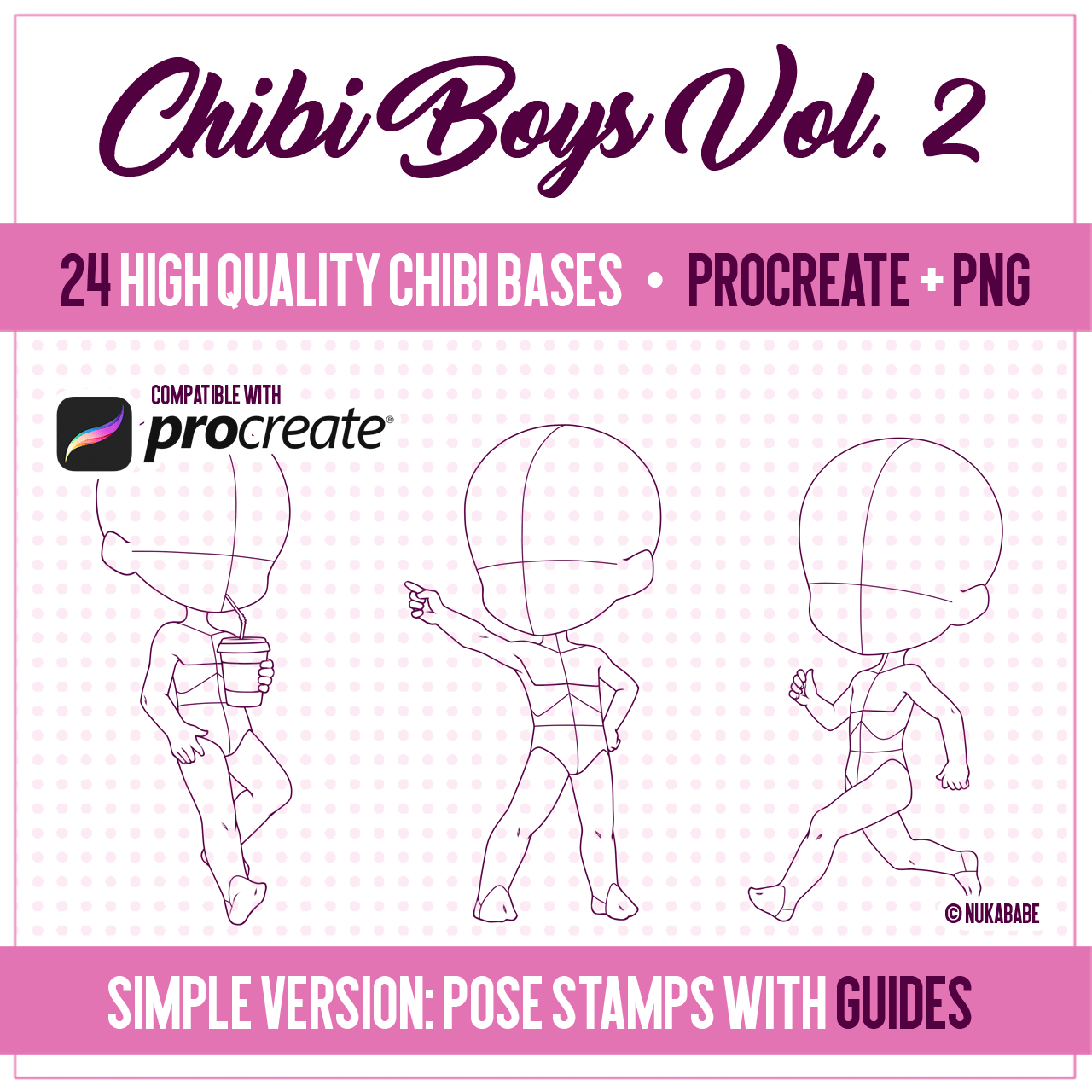 Chibi boy bases vol. 2 [Procreate PNG] - Payhip