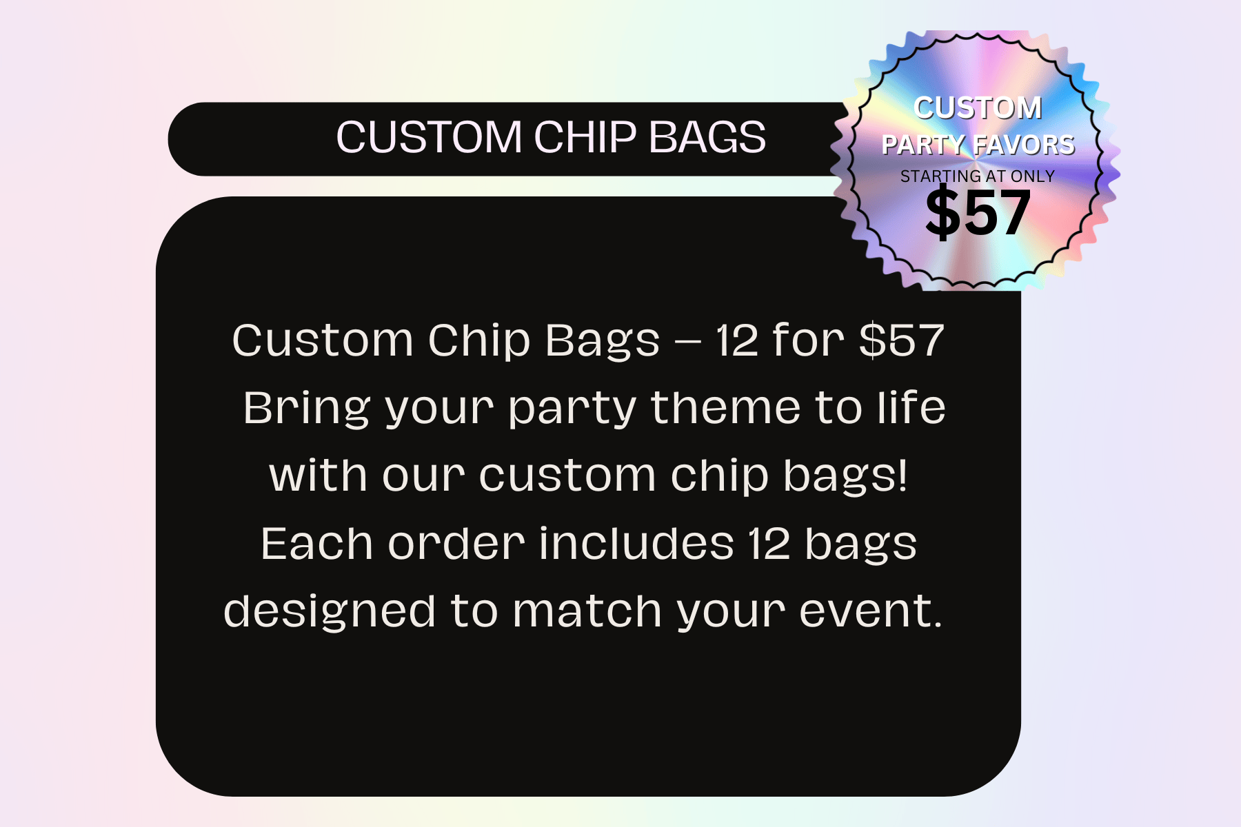 Custom Chip Bags – Set of 12 - Payhip