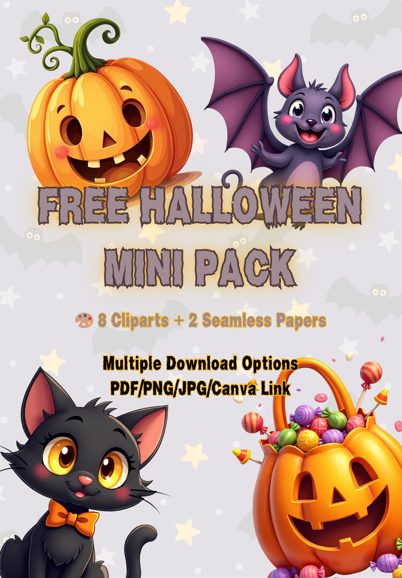 🎃 Free Halloween Craft Pack – 8 Cliparts 2 Papers - Payhip