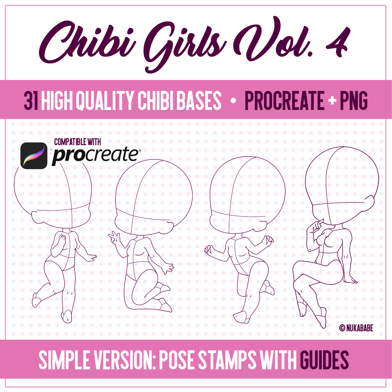 Chibi girl bases vol. 4 [Procreate PNG] - Payhip