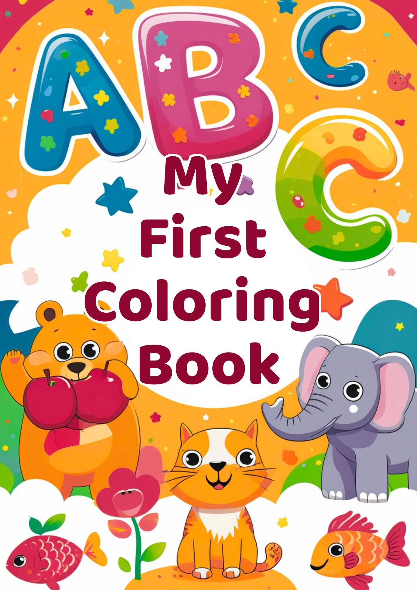 A B C D My First Coloring Book – Fun Alphabet Learning for Kids (26 ...