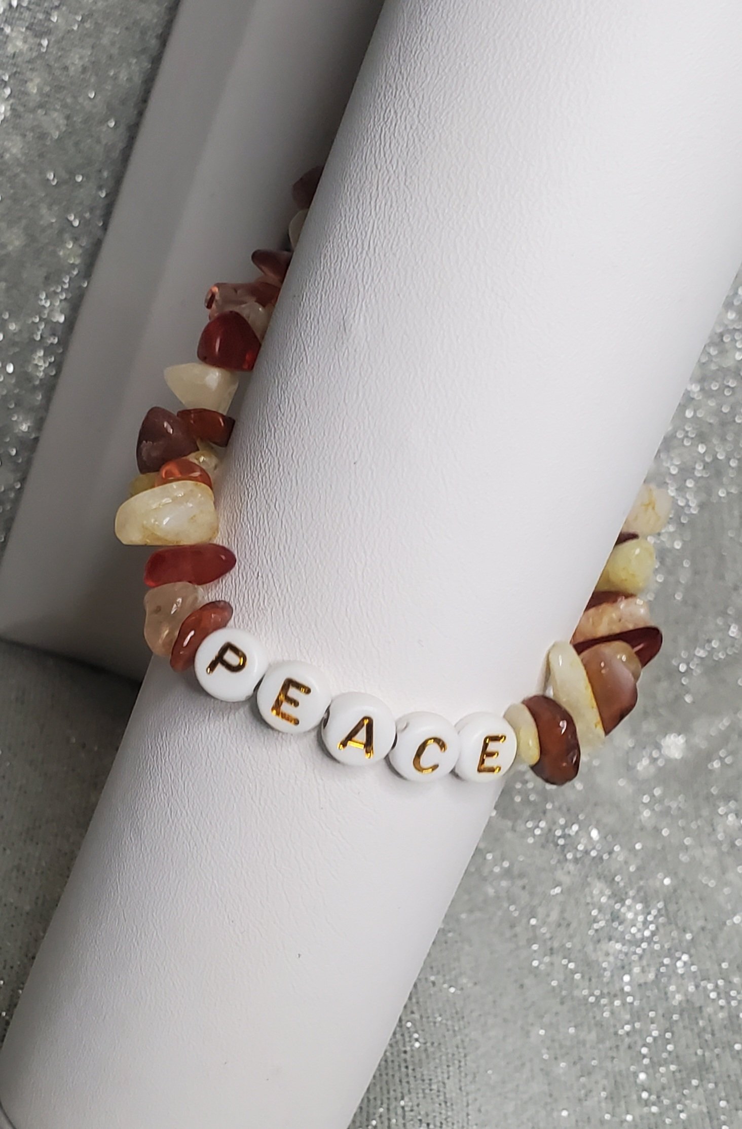 🎈Neutral Mix Nugget Bead Letter Bracelet #NMPB4 - Payhip