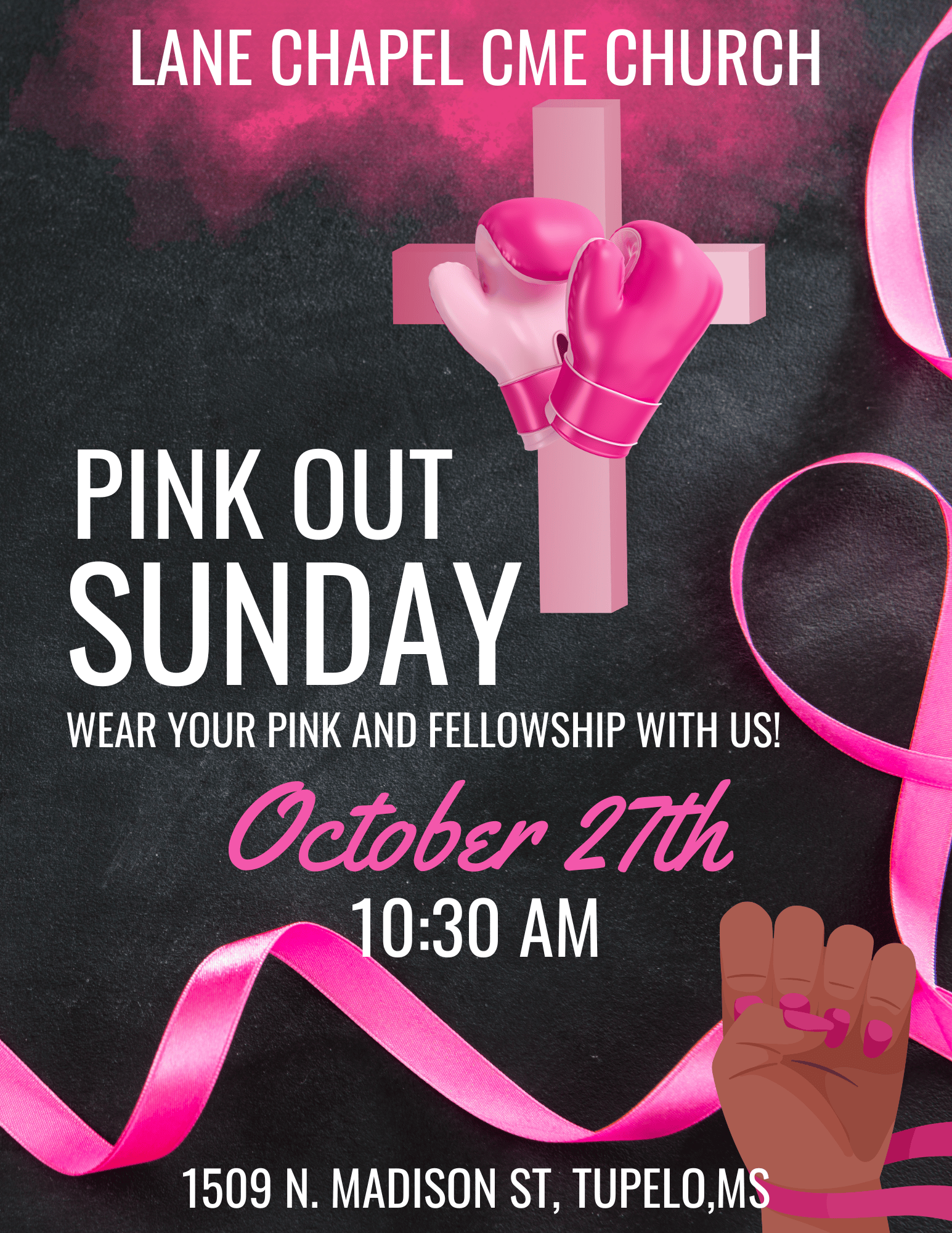 Breast Cancer - PINK OUT Church Flyer - Payhip