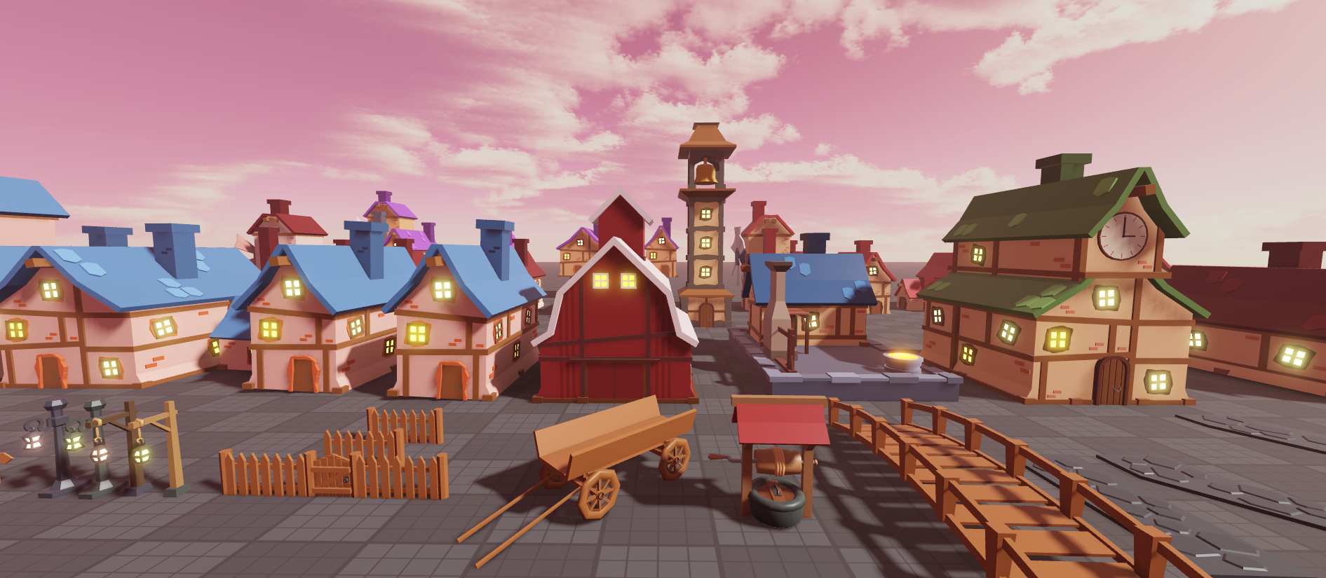 [NEW] Roblox Cartoony Village Buildings & Props Pack