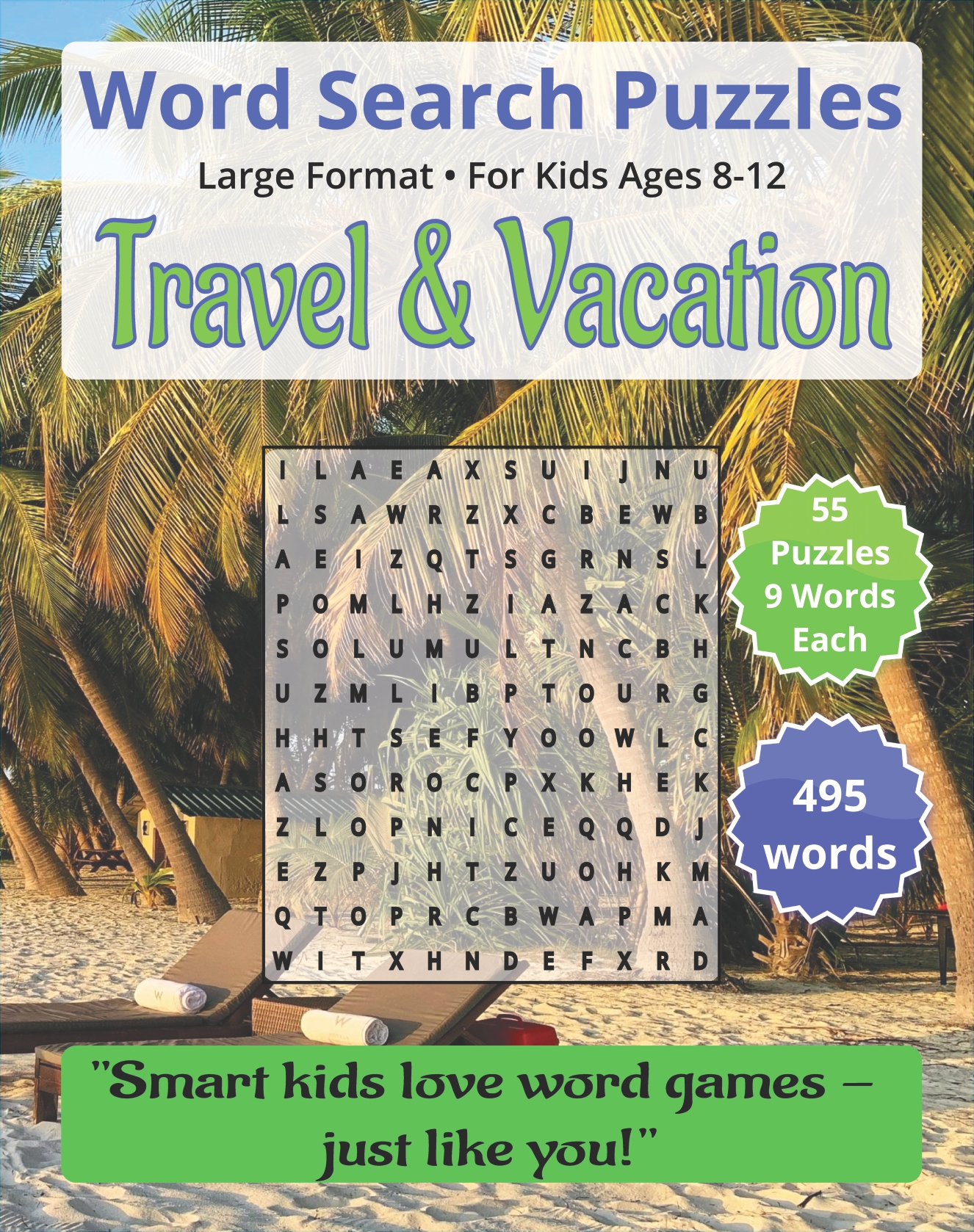 Travel & Vacation: Word Search Puzzle for Kids Ages 8-12- Printable ...