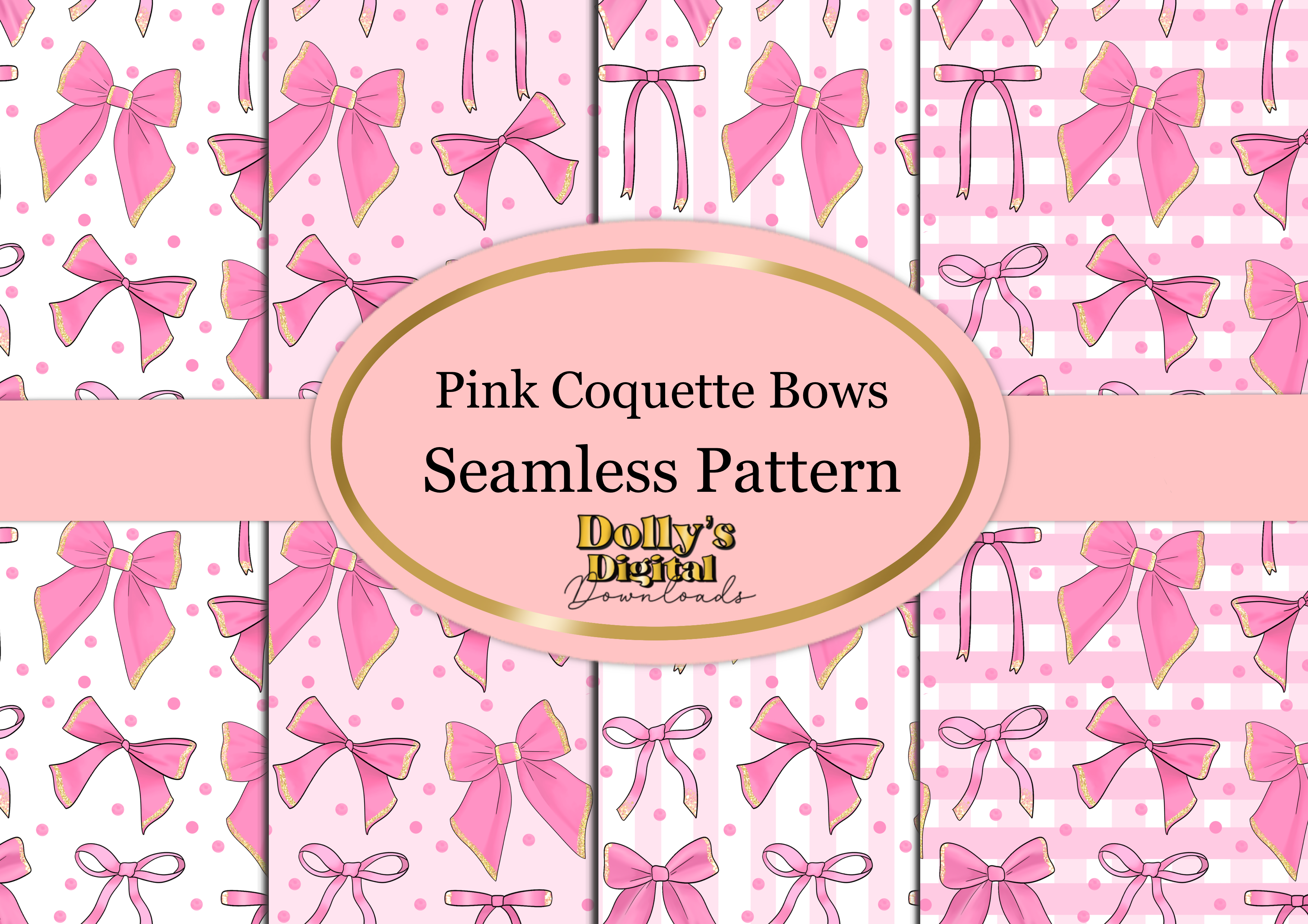 Pink Coquette Bows Seamless Patterns - Payhip
