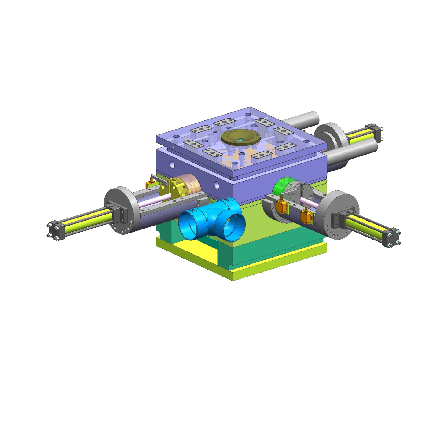 WT-A60Large round tube injection mold, single-sided arc bending ...