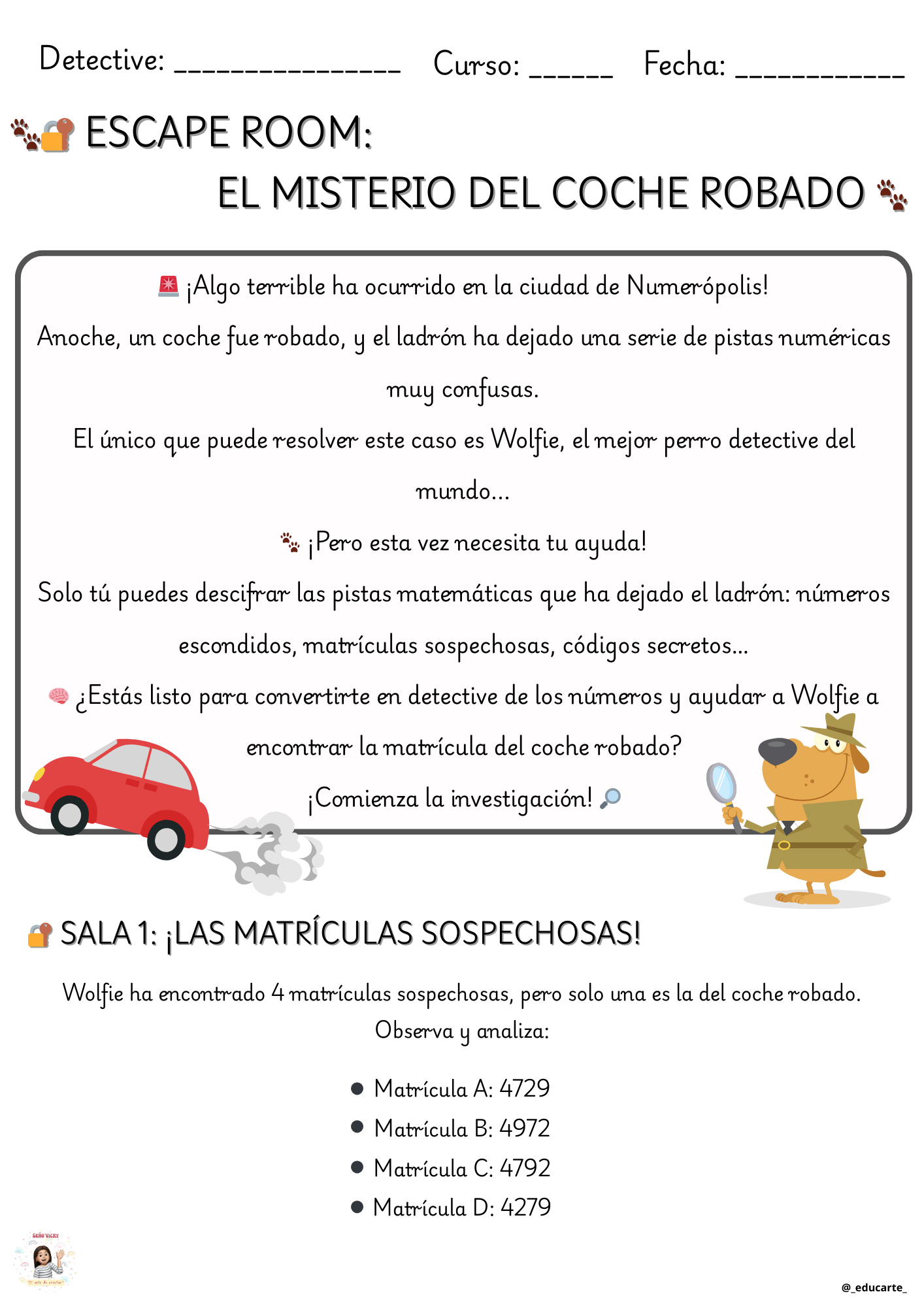 Escape Room: El misterio del coche robado - Payhip