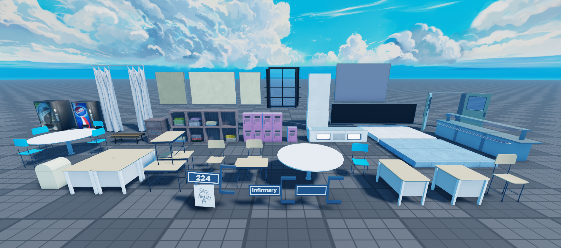 Ultimate Roblox School Assets Pack – Classrooms, Lockers, Cafeteria ...