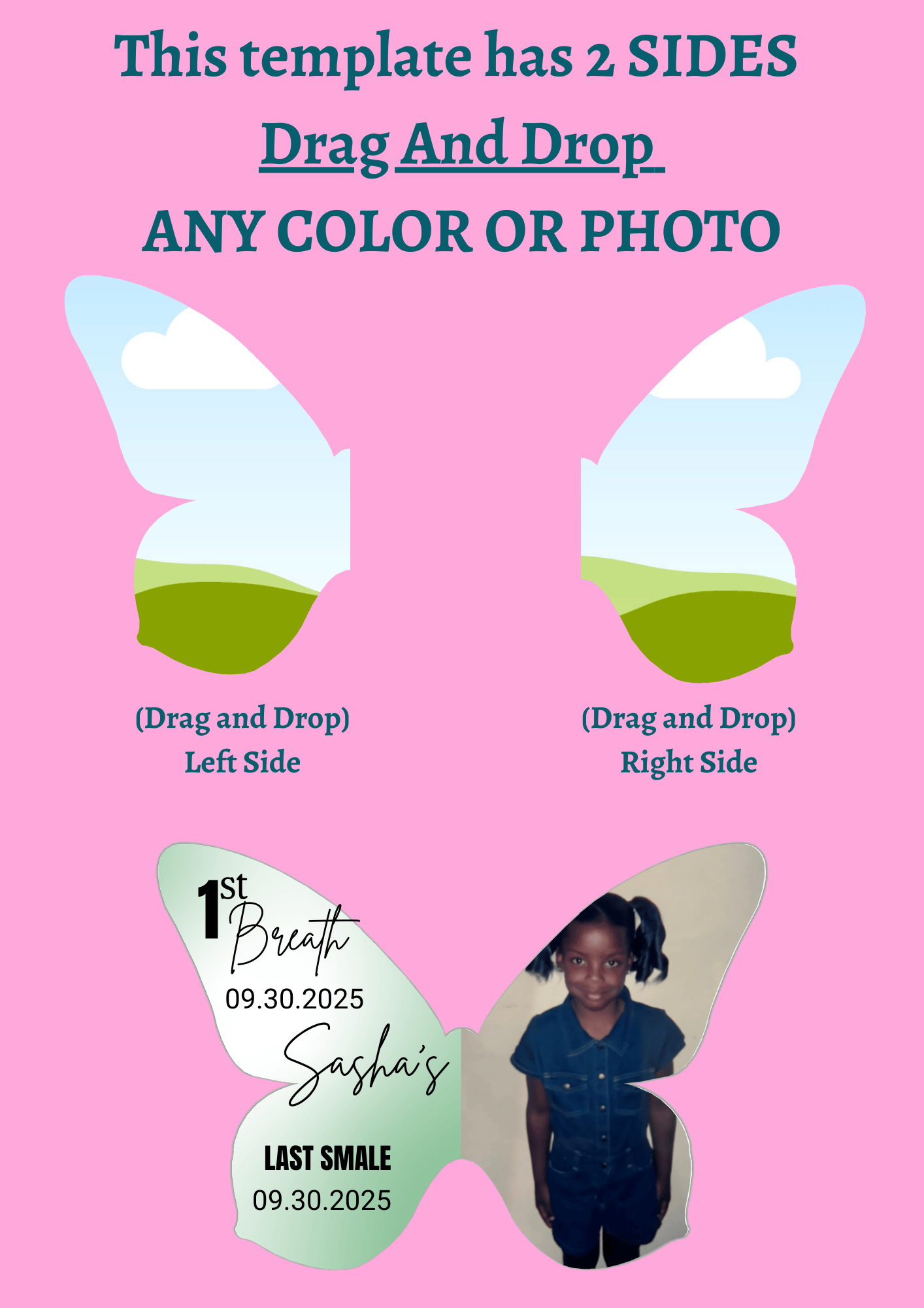 2 Sides Butterfly Drag & Drop ( Canva) - Payhip