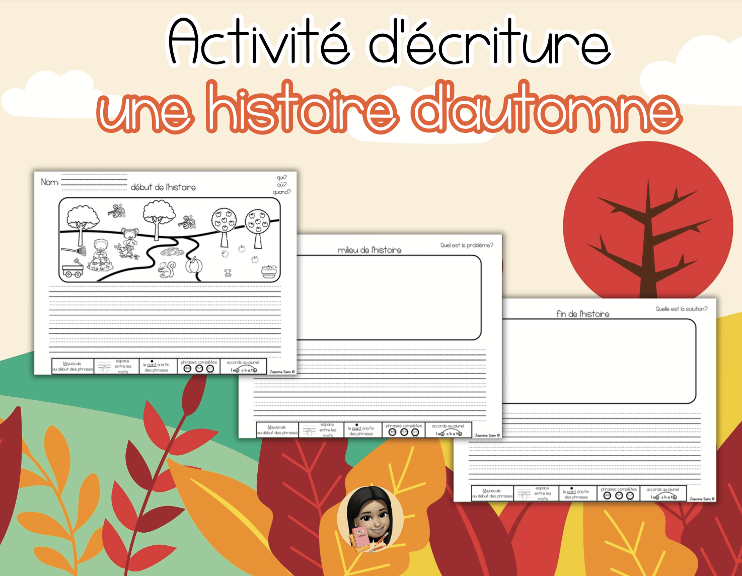 Activité d'écriture - texte narratif (automne) - Payhip