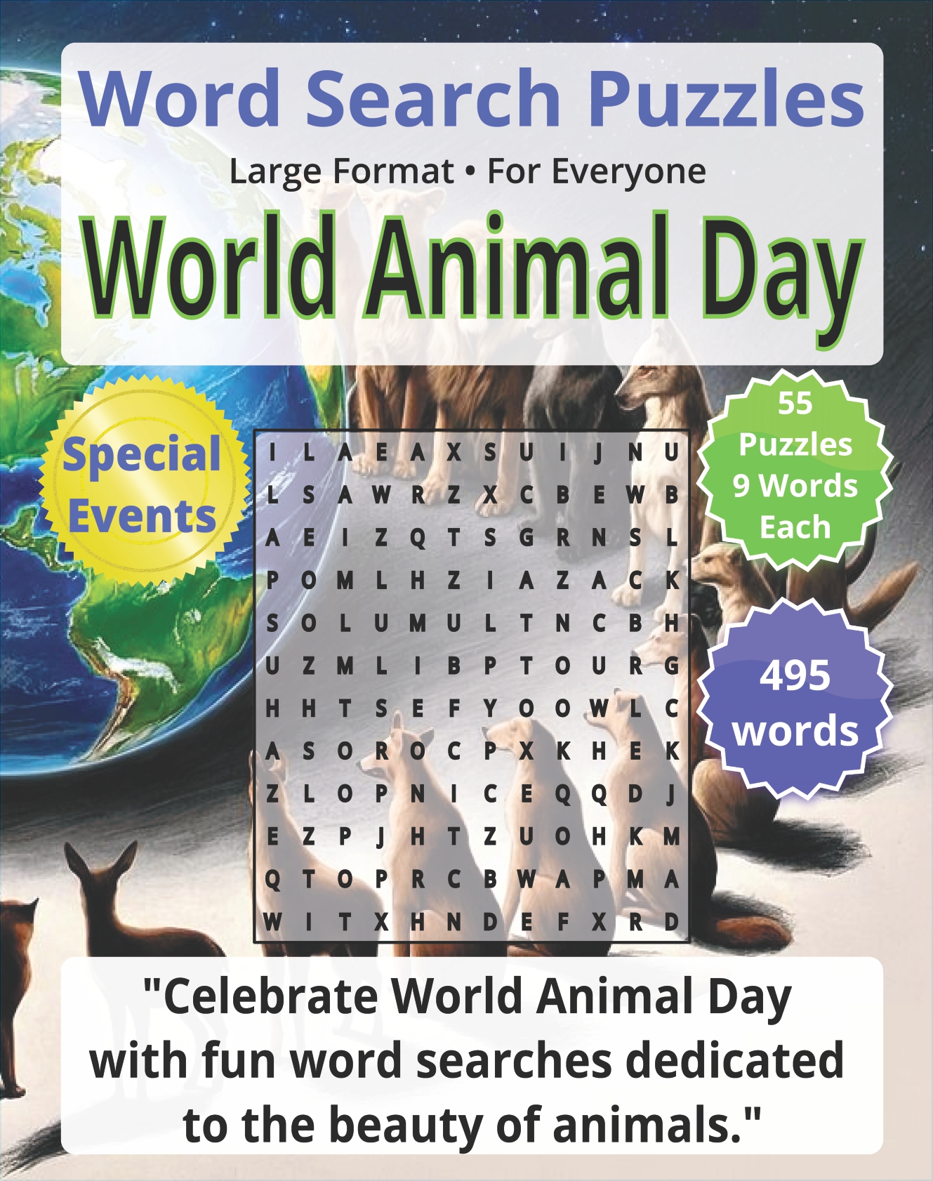 World Animal Day: Word Search Puzzle for Kids Ages 8-12- Printable ...