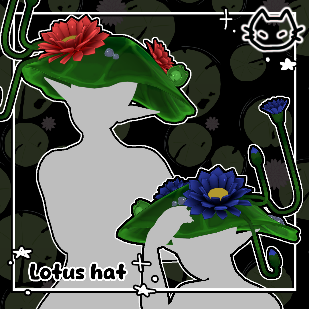 🪷 Lotus Hat 🪷 Lilypad hat , Frog hat 🪷 FREE