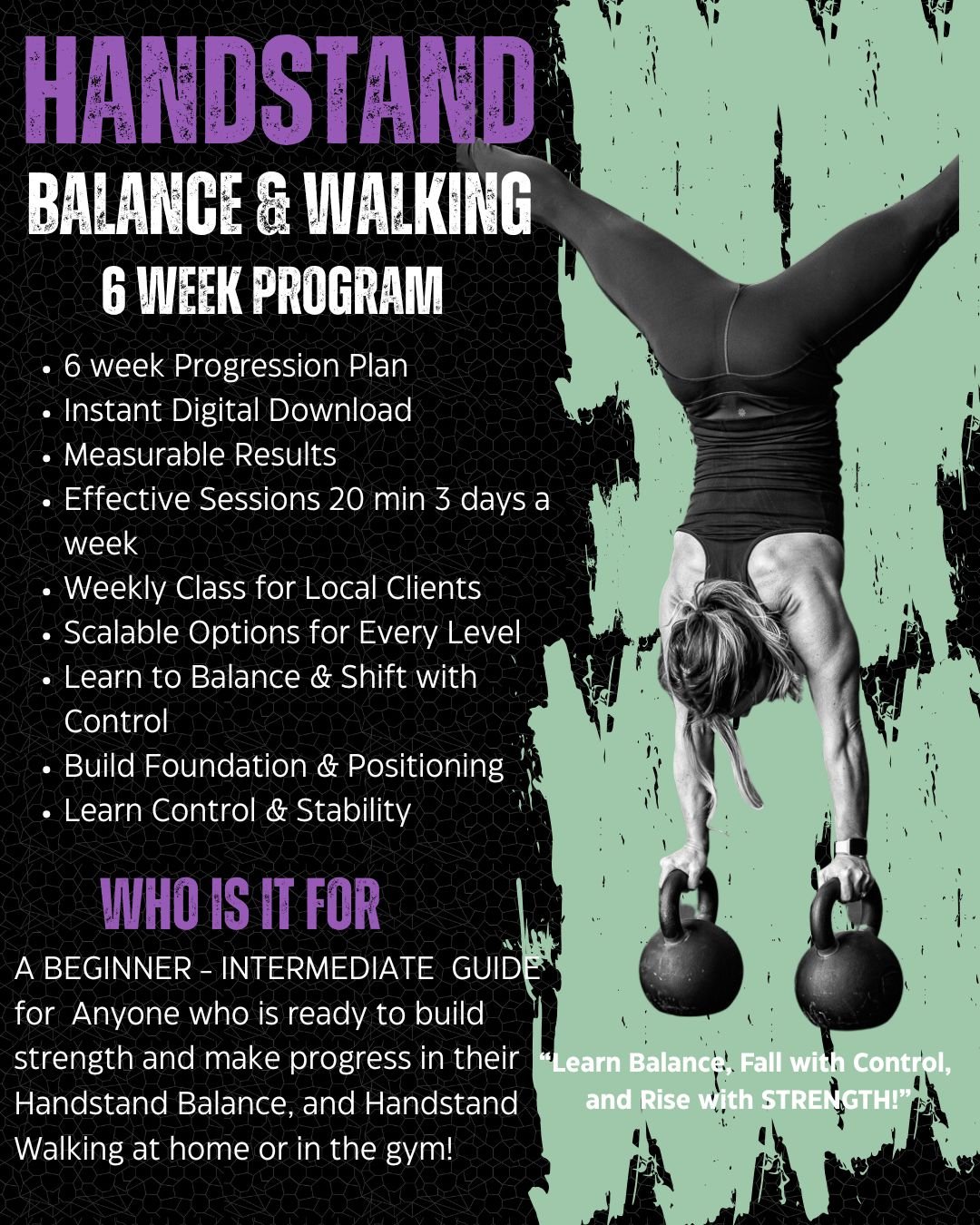 6 WEEK HANDSTAND BALANCE & WALKING PROGRAM - Payhip
