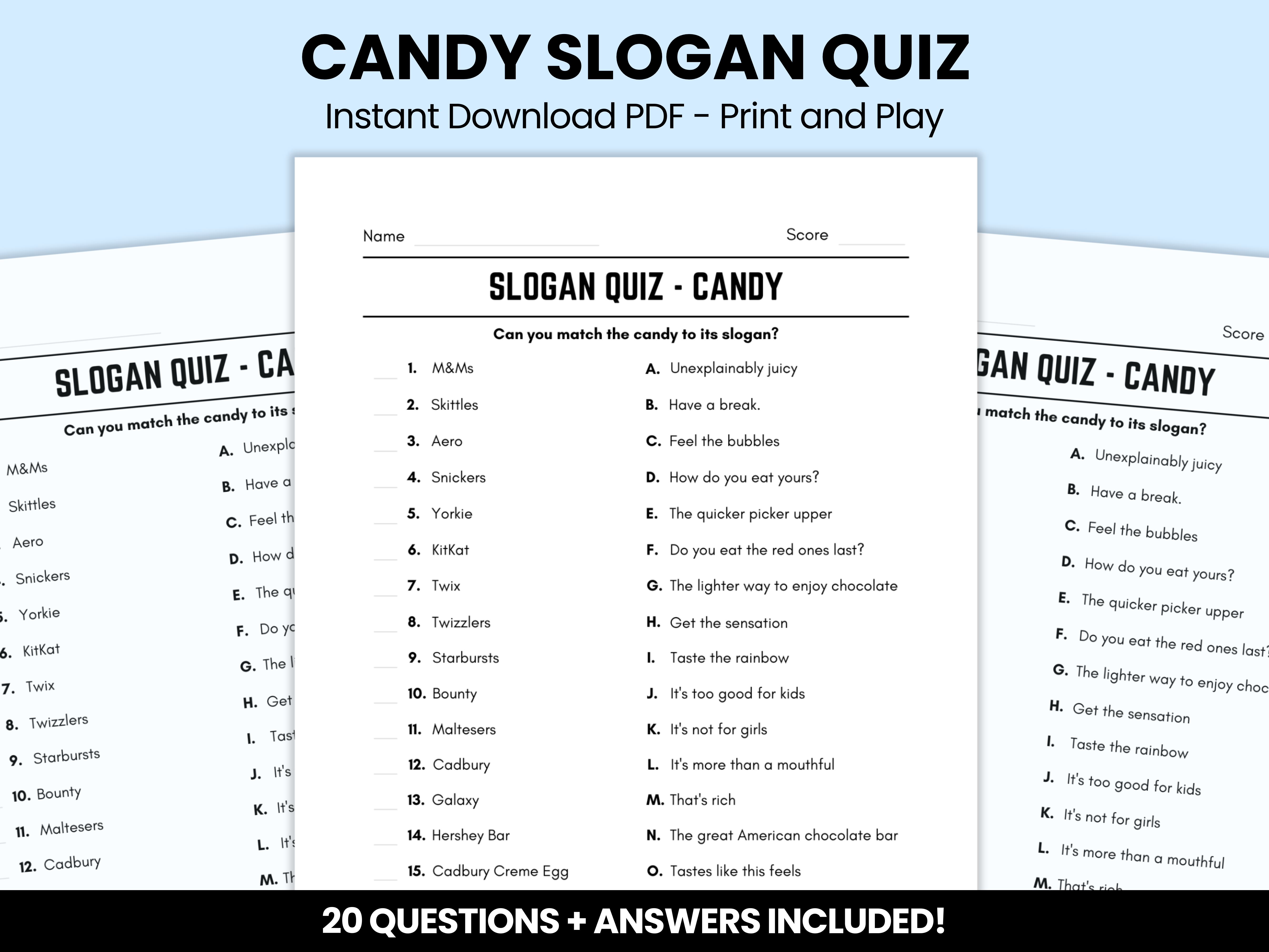 Mikko Games - Table Quizzes