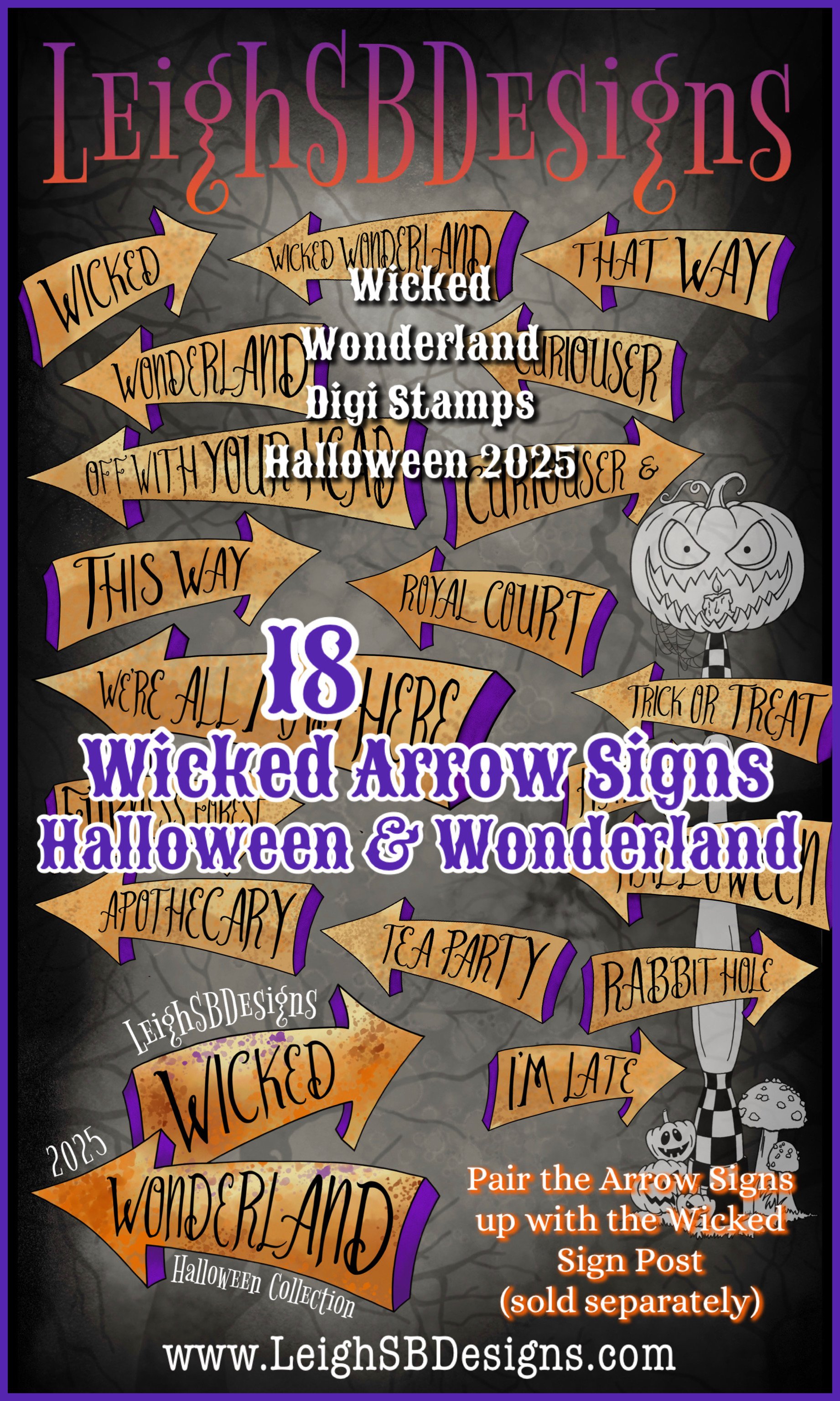 Wicked Arrow Signs - set of 18 senties - Digi Stamps - Wicked ...