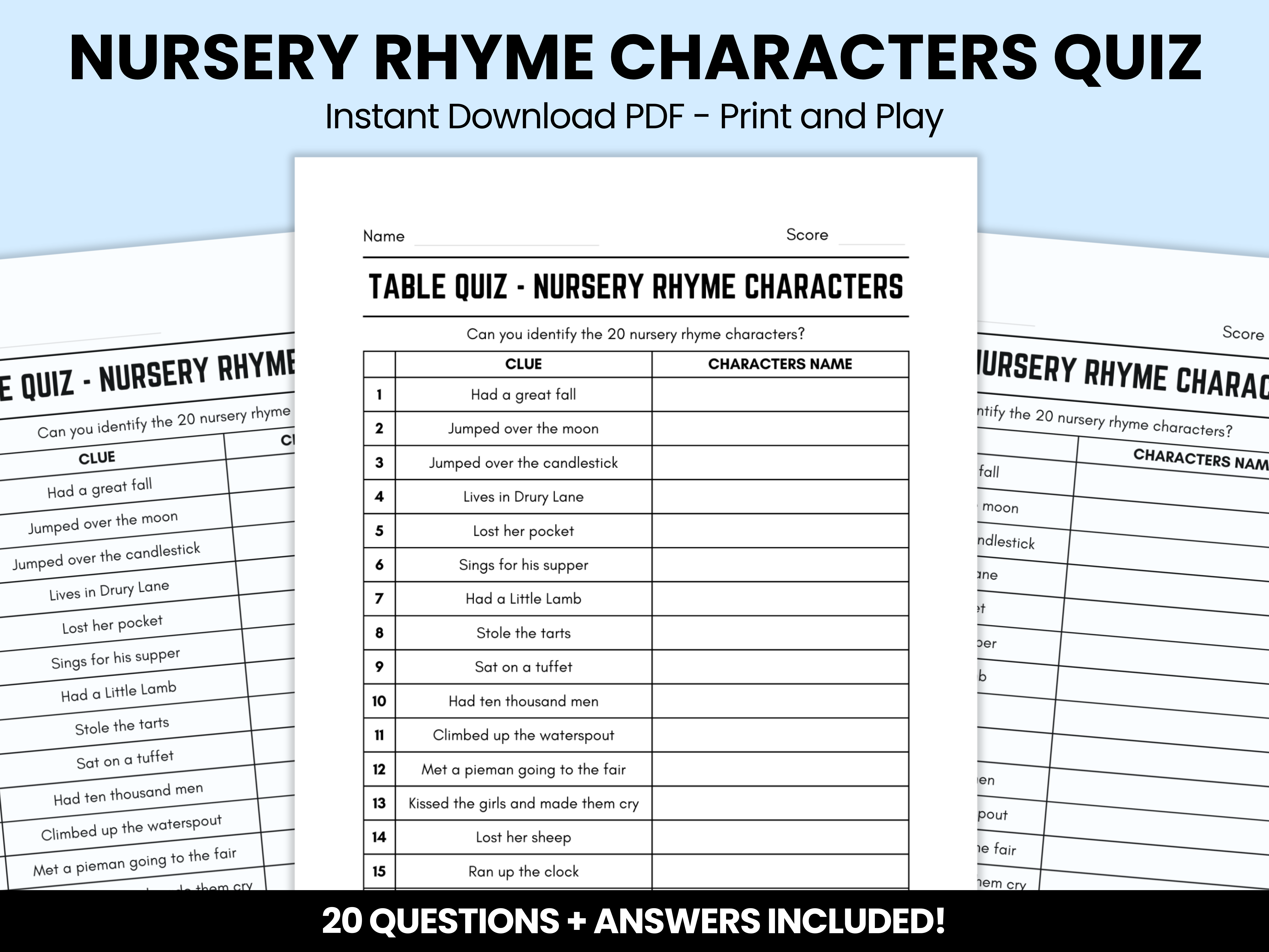 Mikko Games - Table Quizzes