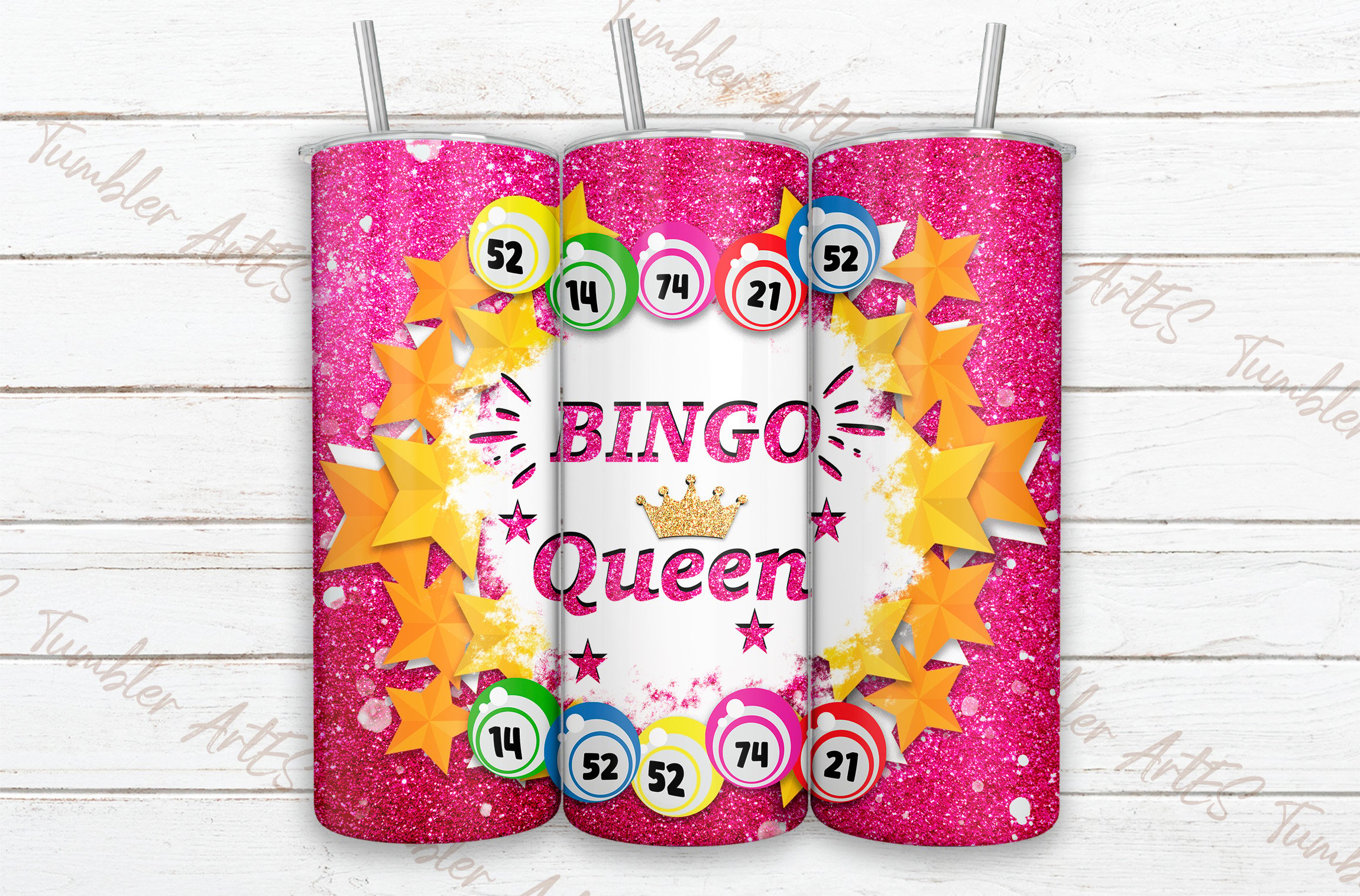 Bingo Queen - 20 oz Tumbler Wrap FUNNY